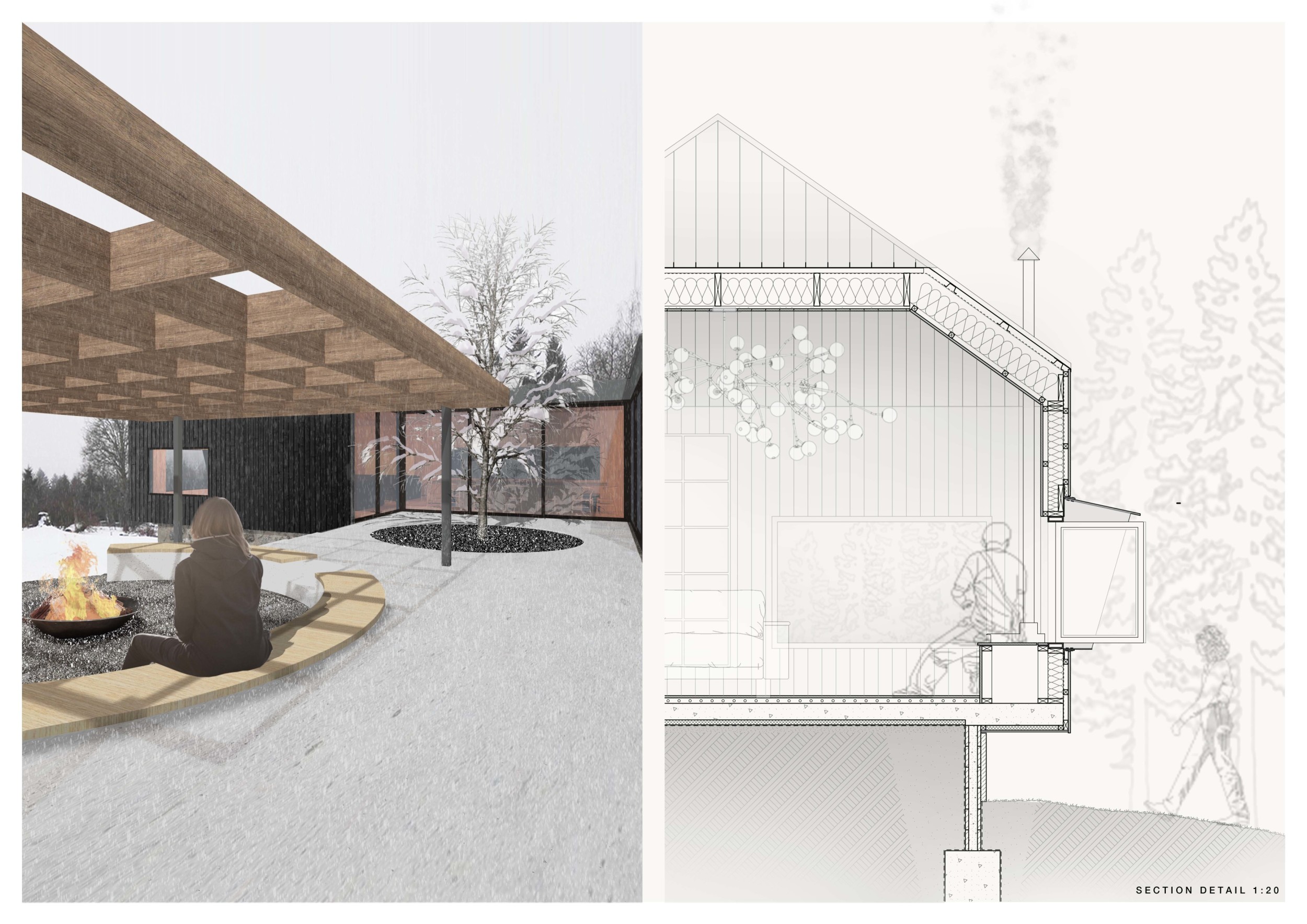 Architecture project // Charred Timber Pavilions Integrating Natural ...