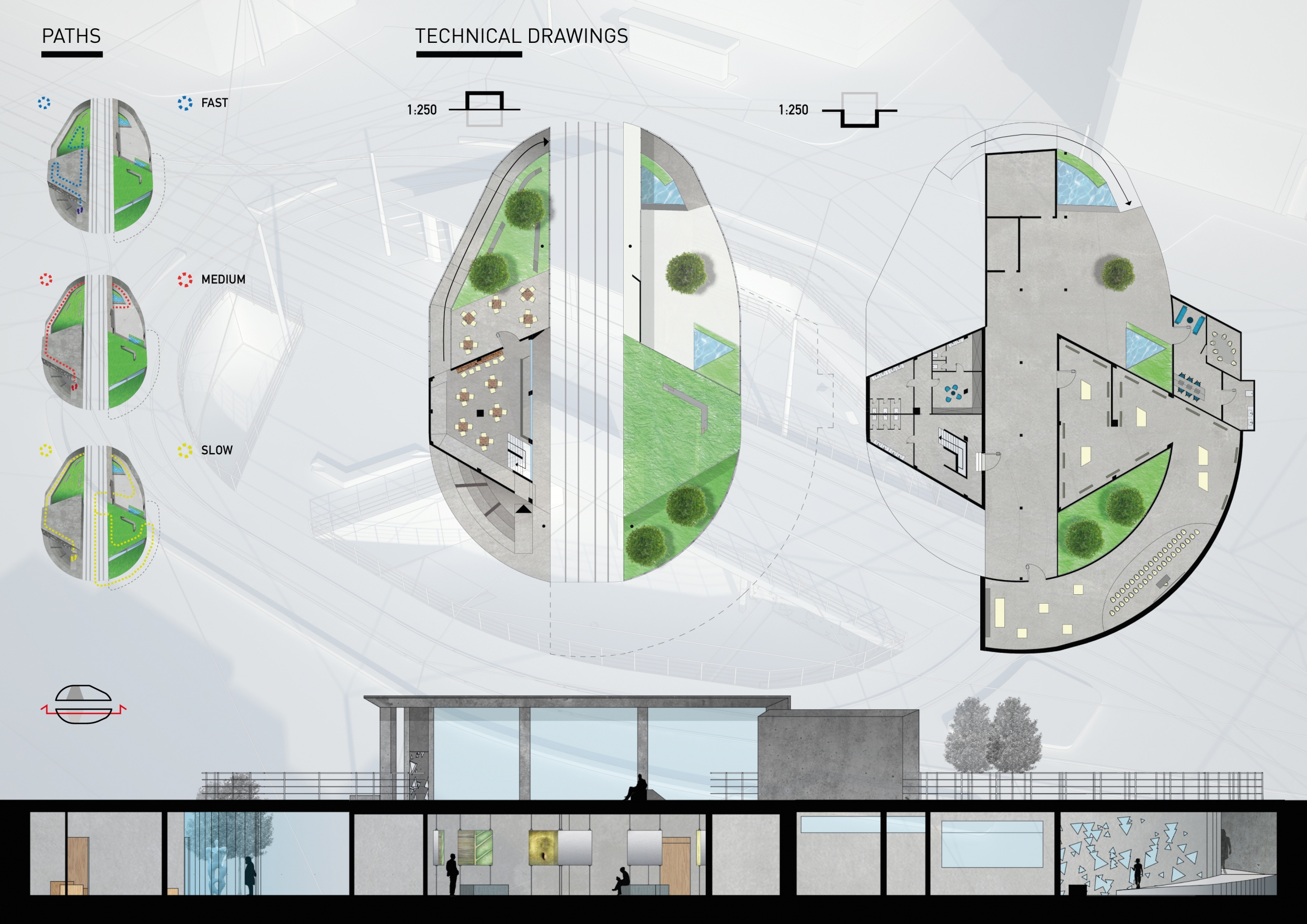 Architecture project // Radial Form Designed with Concrete and Glass ...
