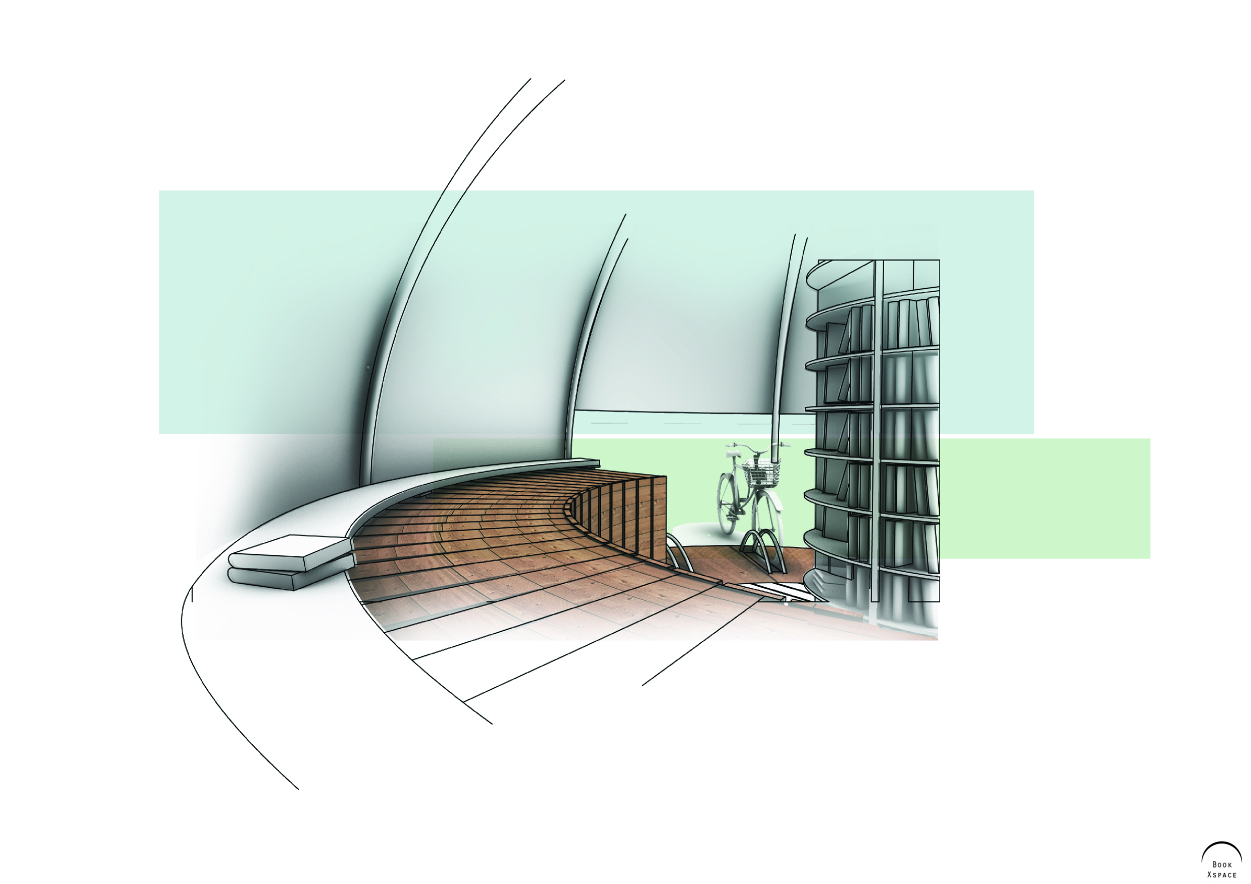 Architecture project // Acoustic Fabric and Recycled Planks Enclosed in ...