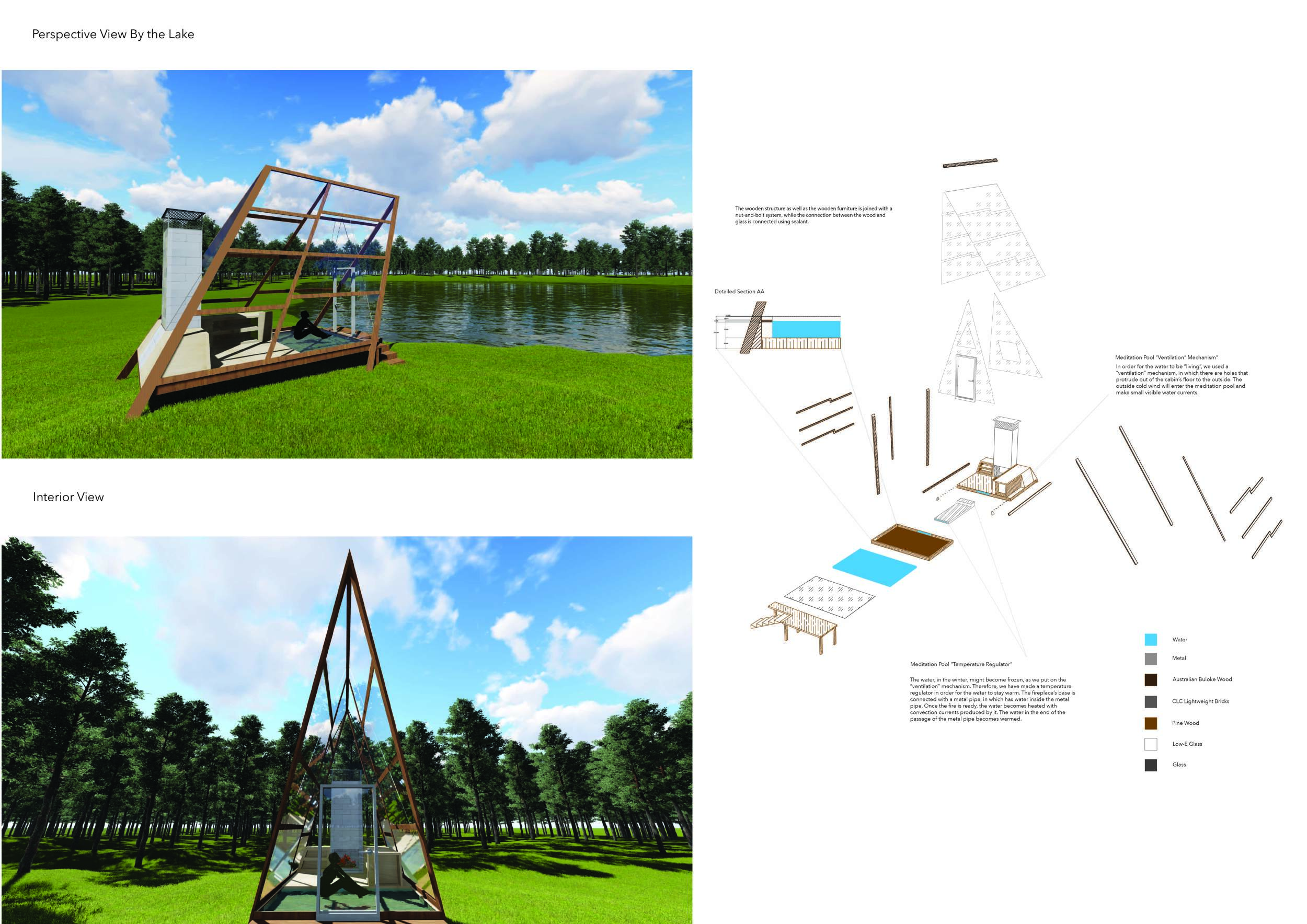 Architecture project // Reflective Glass Floor over Shallow Pool ...