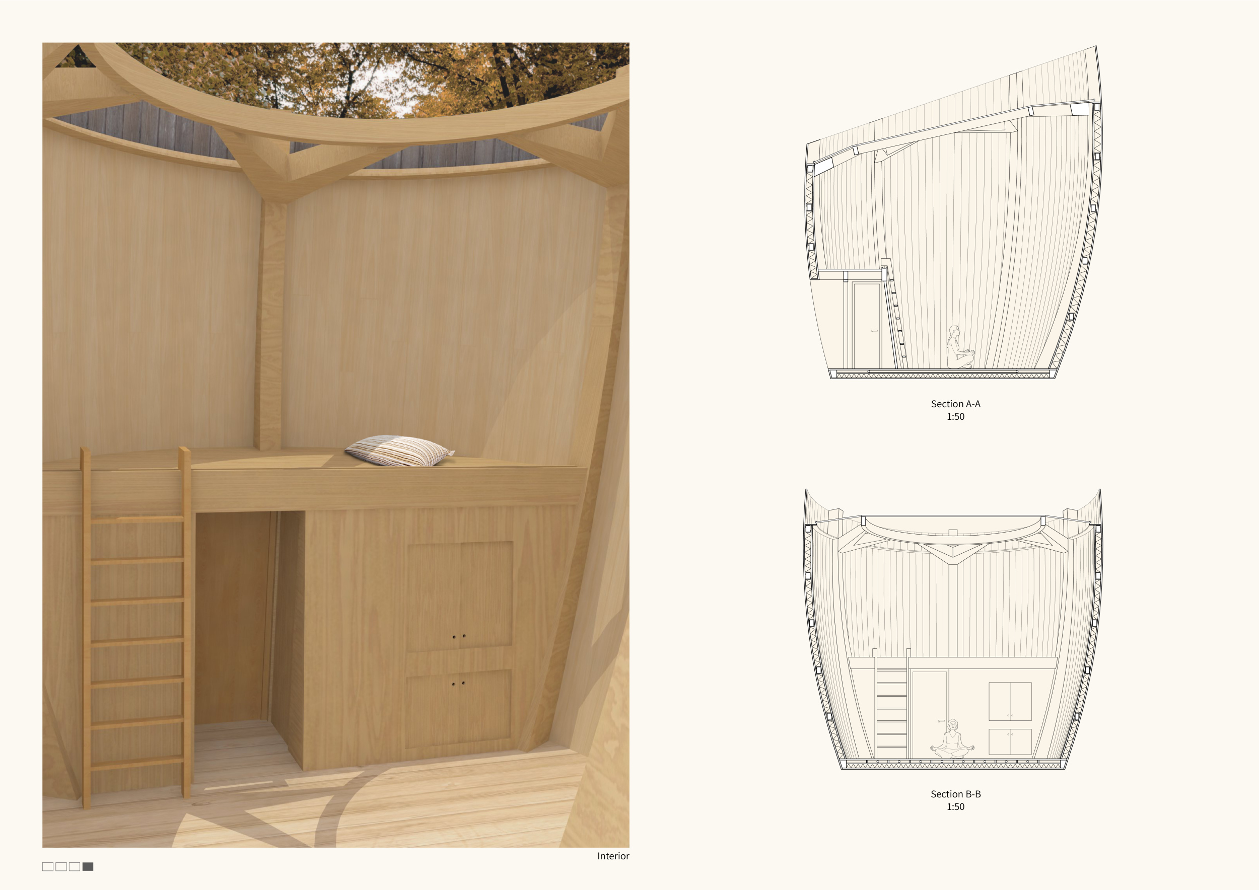 Architecture project // Circular Cabin with Transparent Roof and Solid ...