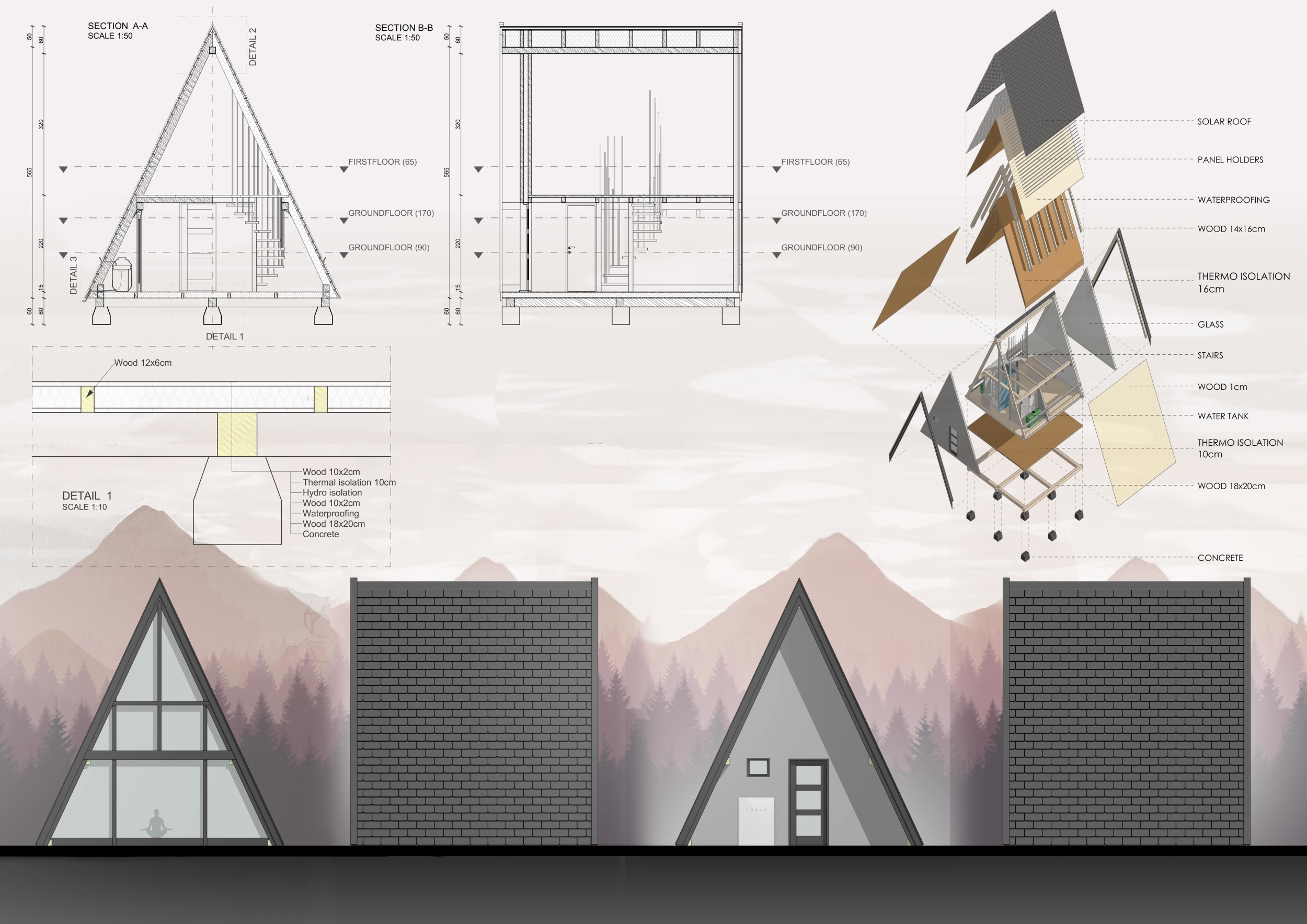 Architecture project // Powerwall-Enabled Cabin with Thermal Isolation ...
