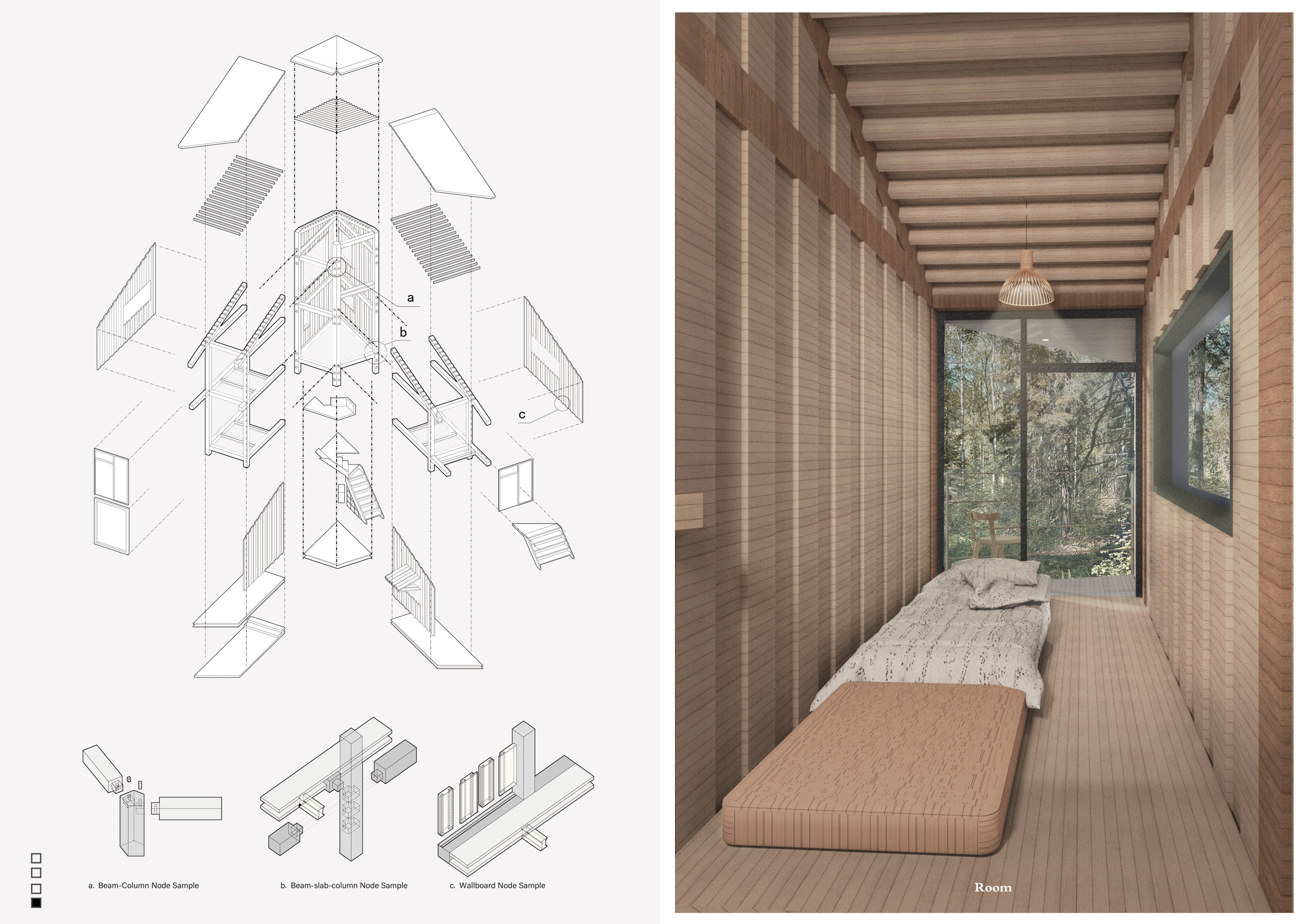 Architecture project // Elevated Meditation Cabin with Triangular Form ...