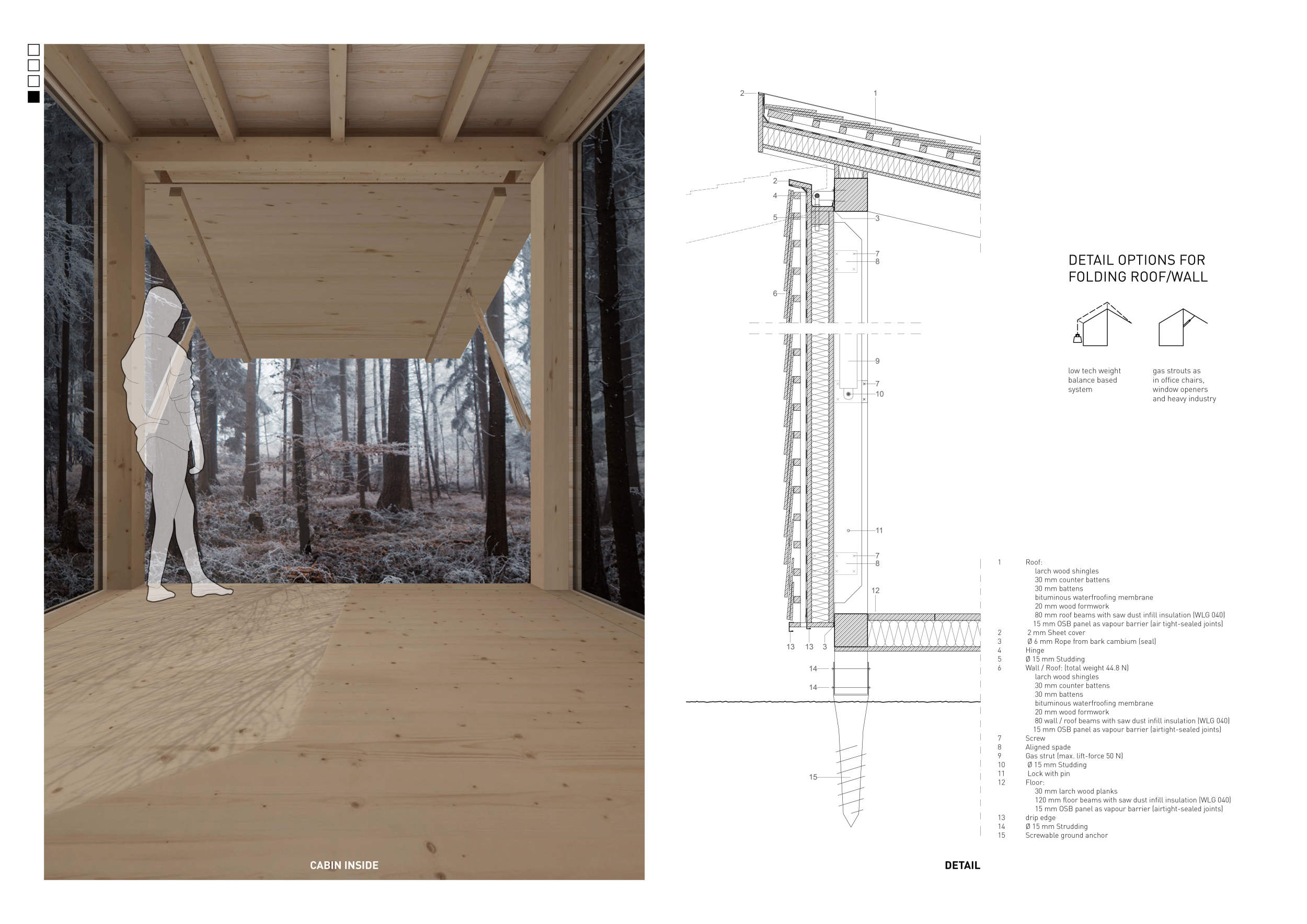 Architecture project // Foldable Roof Integrating Larch Wood and ...