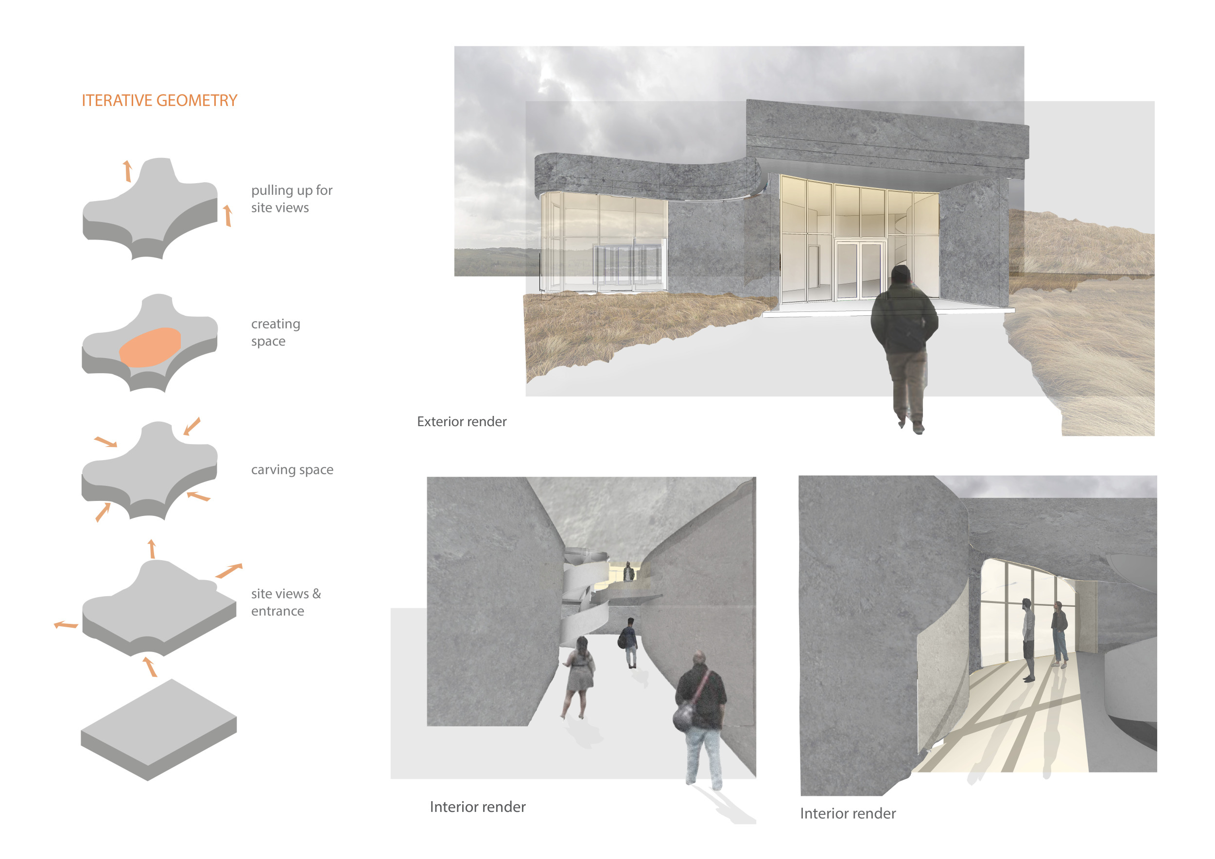 Architecture project // Carved Voids Within Black Rock Creating a ...