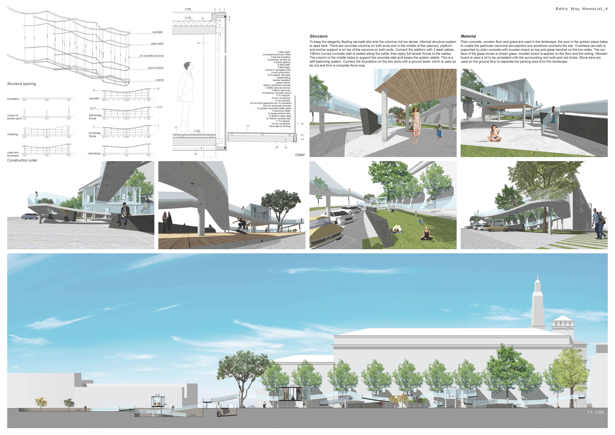 Architecture project // Serpentine Pathways and Reflective Water ...