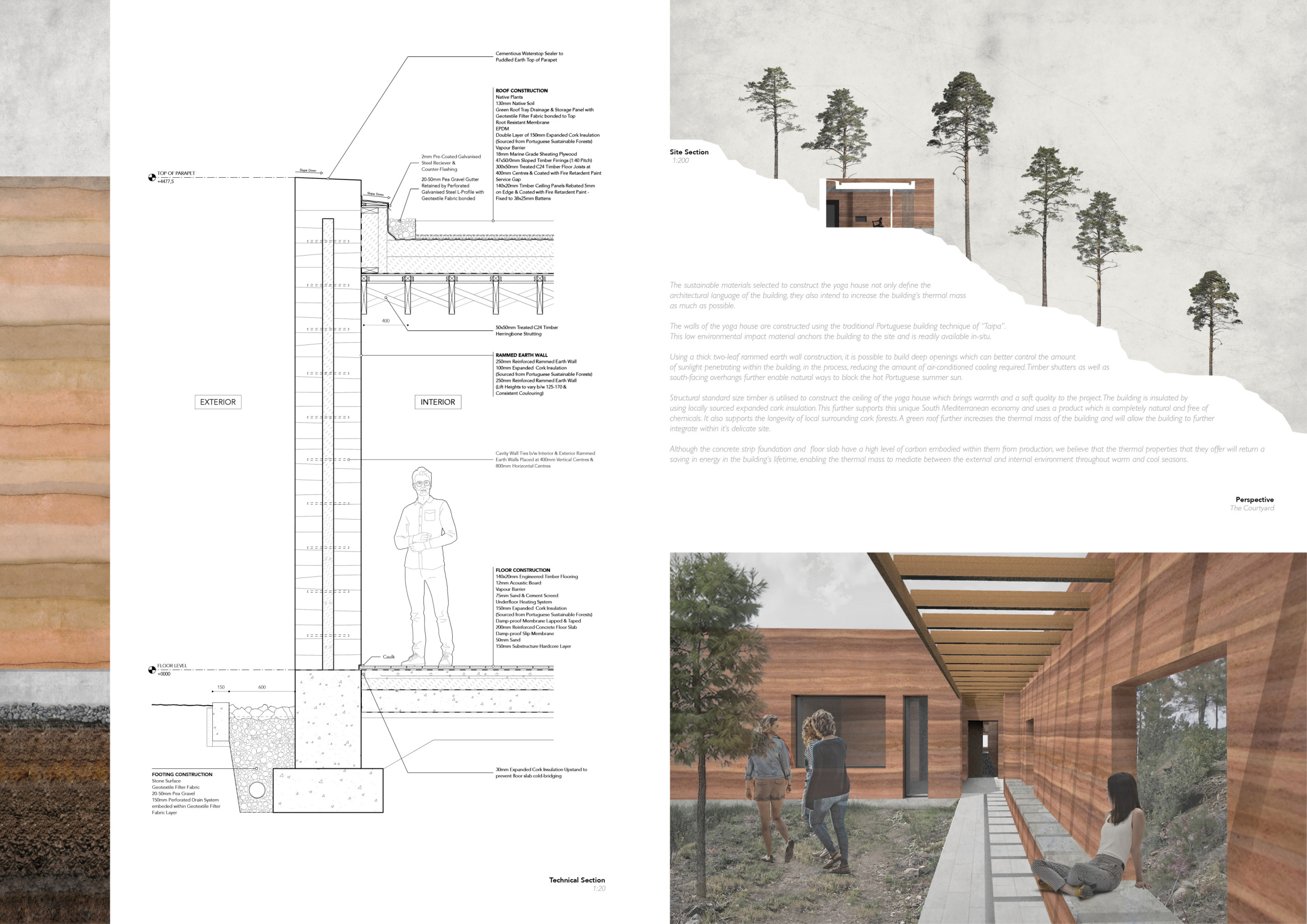 Architecture project // Rammed Earth Walls Define Communal Spaces in a ...