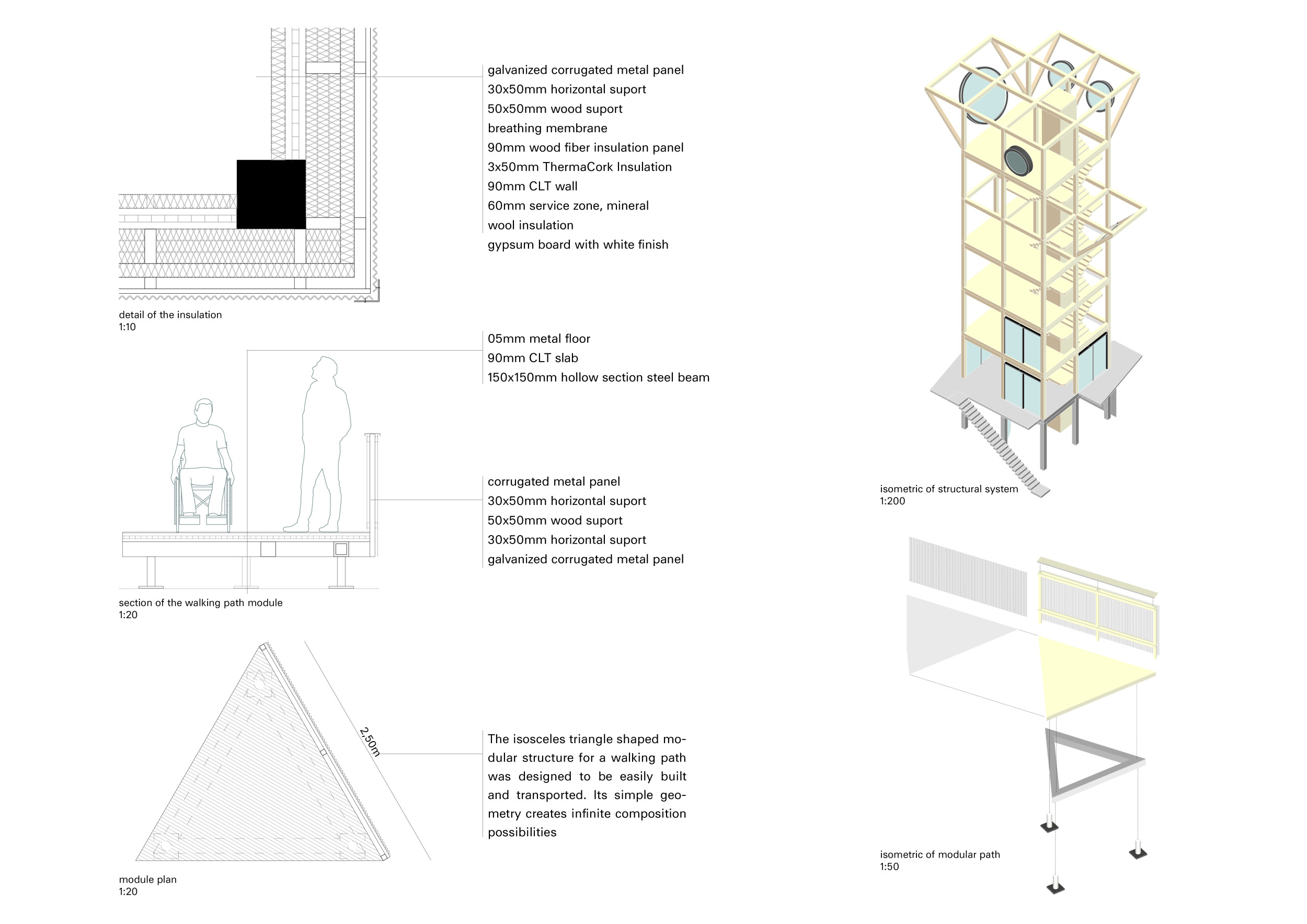 Architecture project // Glulam and Corrugated Metal Folly Enhancing ...