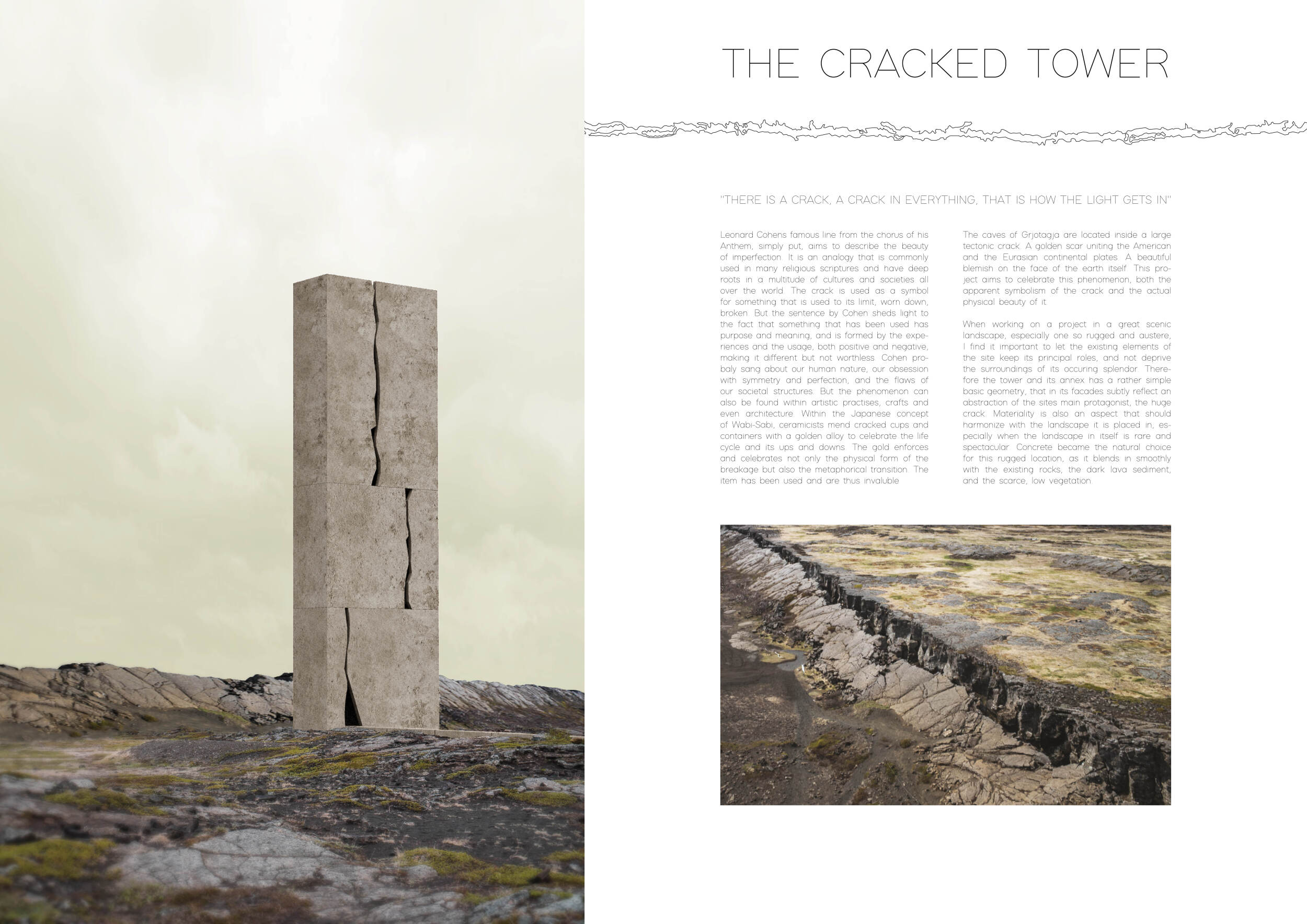 Architecture project // Engaging with Tectonic Cracks Through Concrete ...