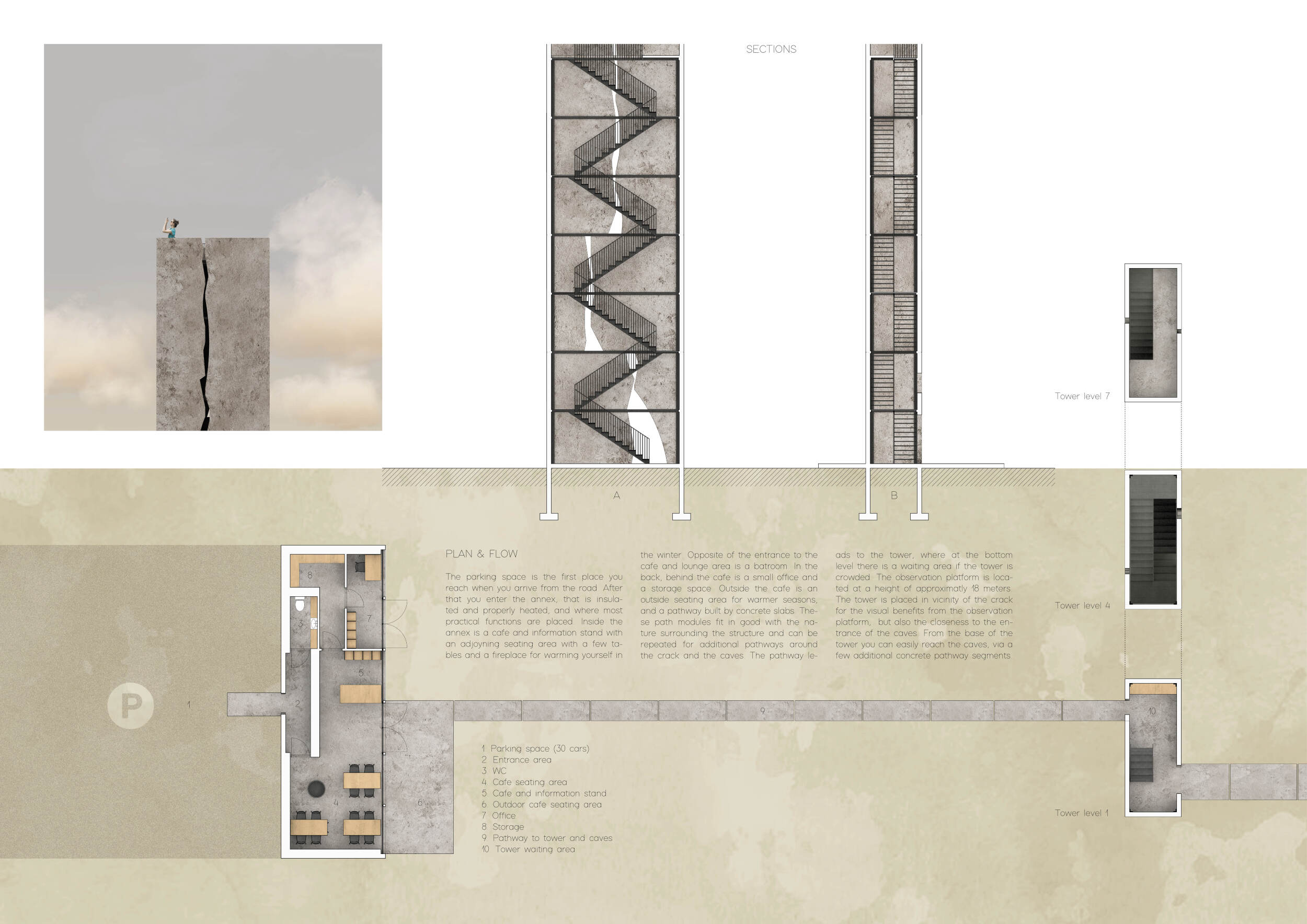 Architecture project // Engaging with Tectonic Cracks Through Concrete ...