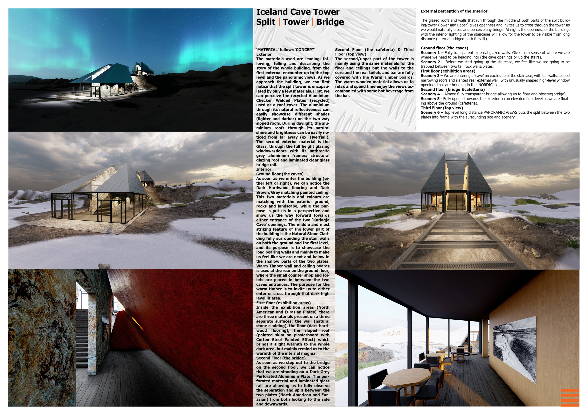 Architecture project // Split Tower Featuring Natural Stone and Dark ...