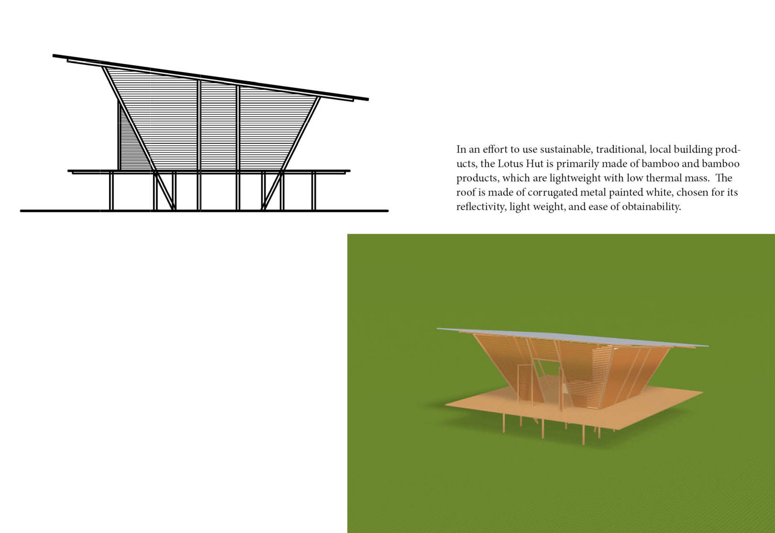 Architecture project // Bamboo Retreat Elevated on Stilts Emphasizing ...
