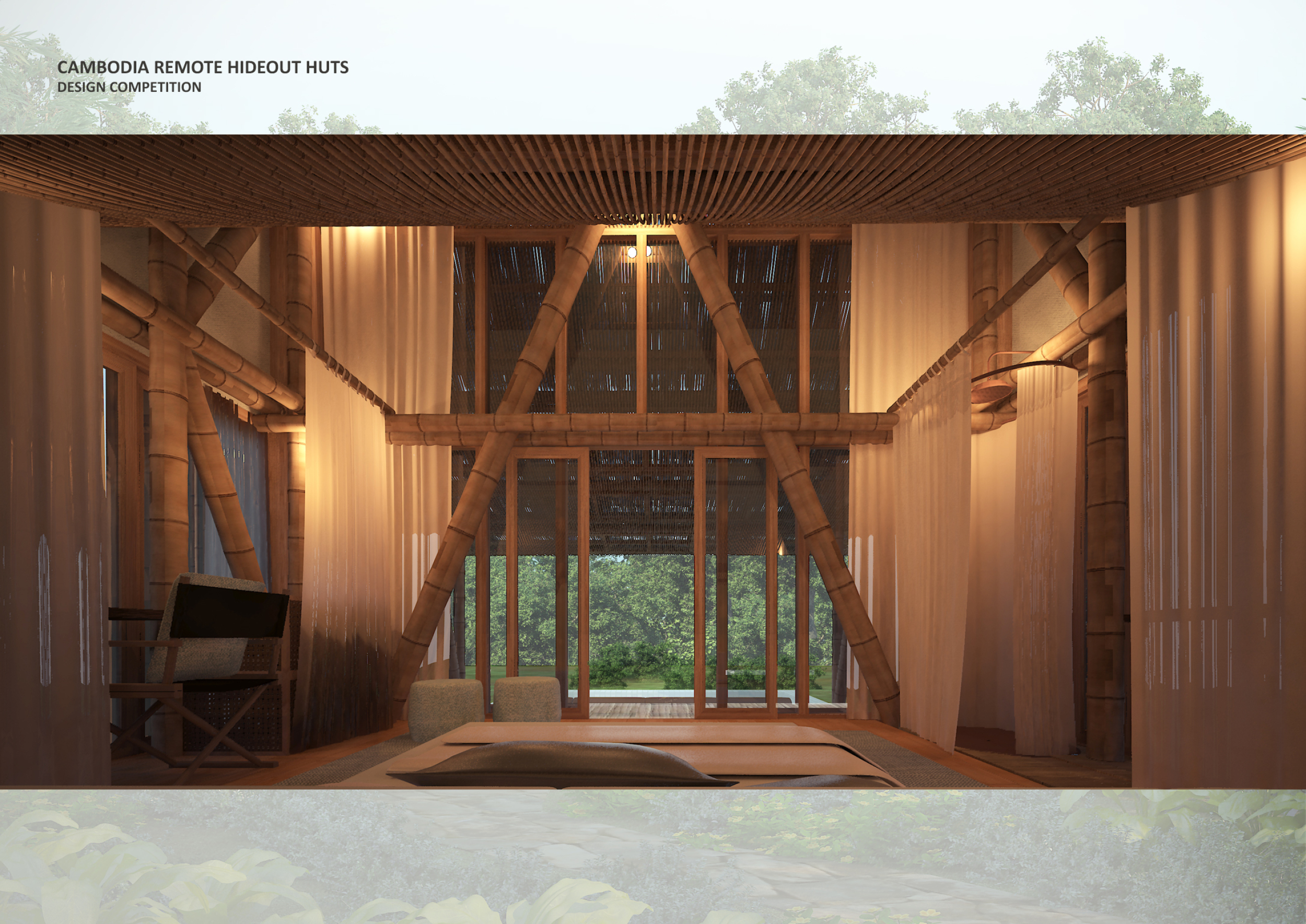 Architecture project // Bamboo Louvers and Green Roofs Enhancing ...
