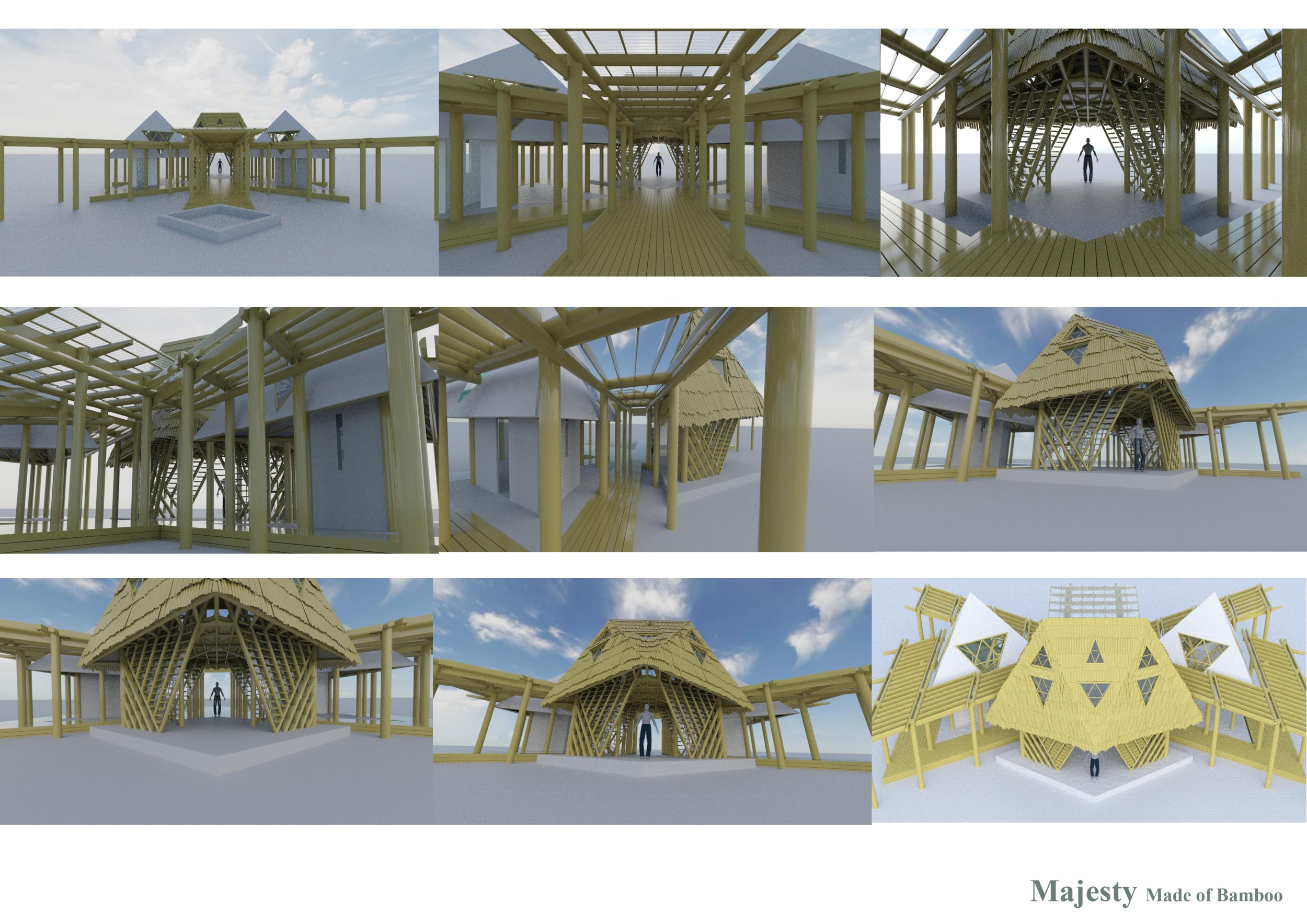 Architecture project // Bamboo Structure Emphasizing Natural Light and ...