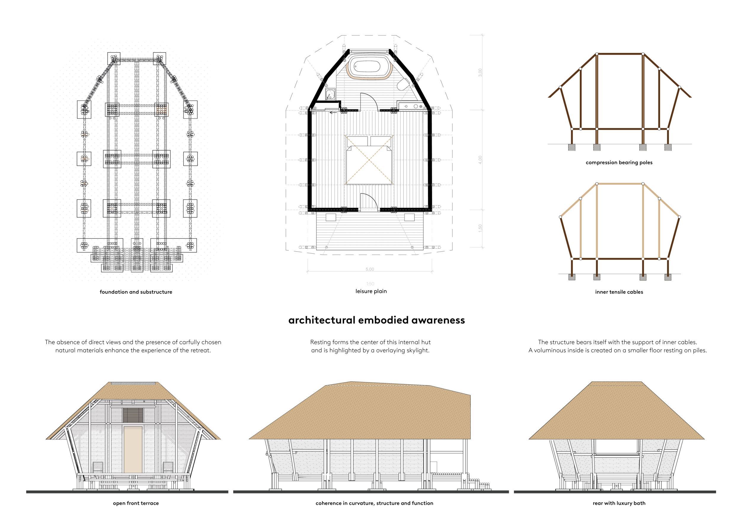 Architecture project // Bamboo Huts Embracing Natural Light with ...