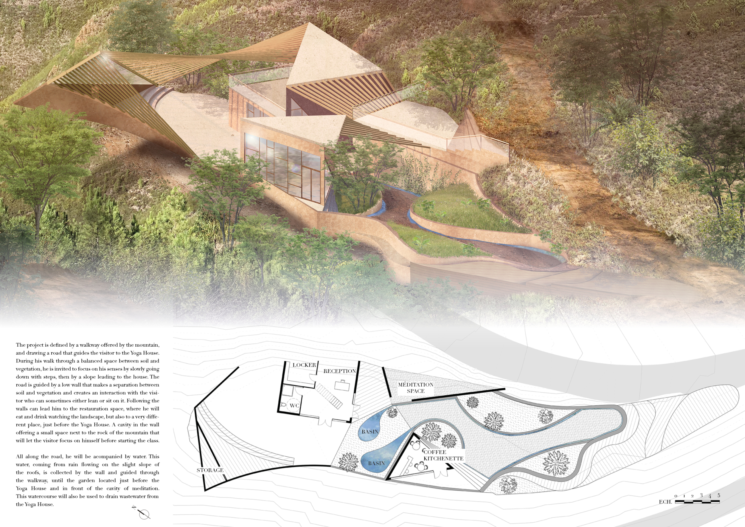 Architecture project // Balancing Reflection in a Meditation Cavity ...