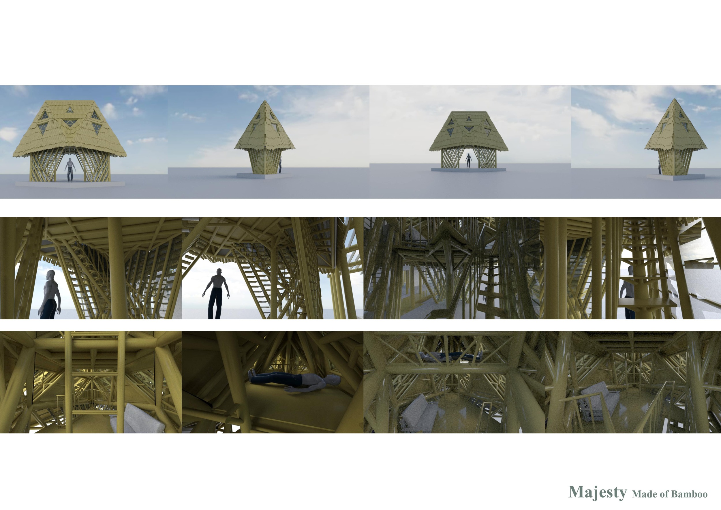 Architecture project // Bamboo Structure Emphasizing Natural Light and ...