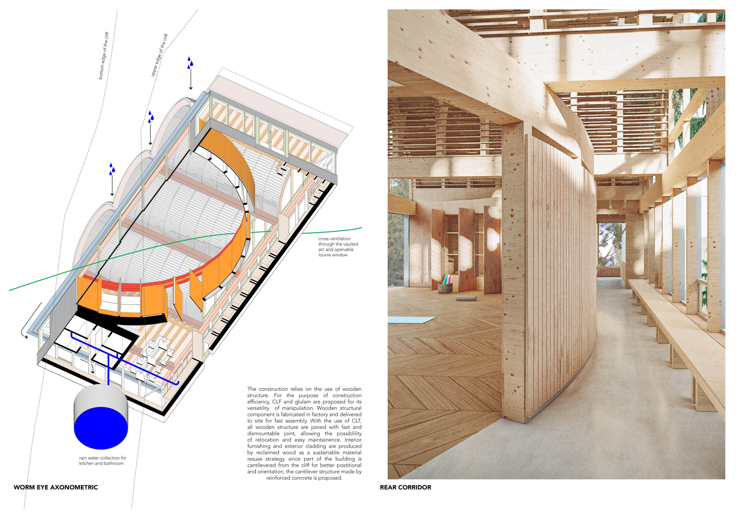 Architecture project // Cantilevered Retreat of Cross-Laminated Timber ...