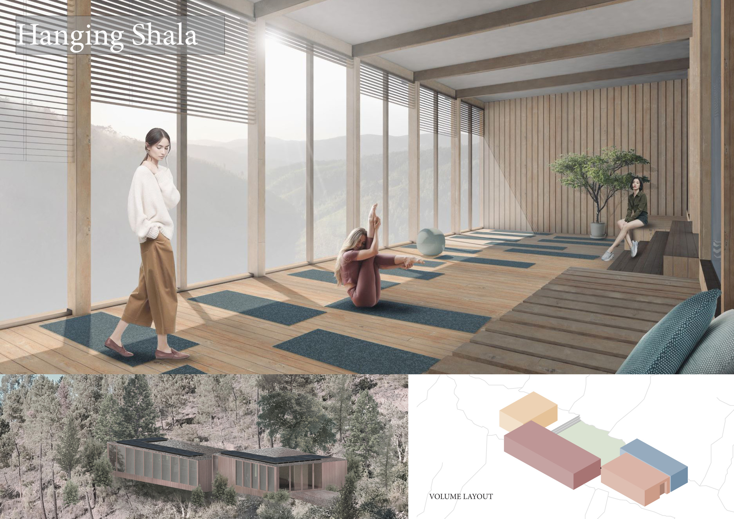 Architecture project // Reed Filtration and Hanging Courtyard in a ...