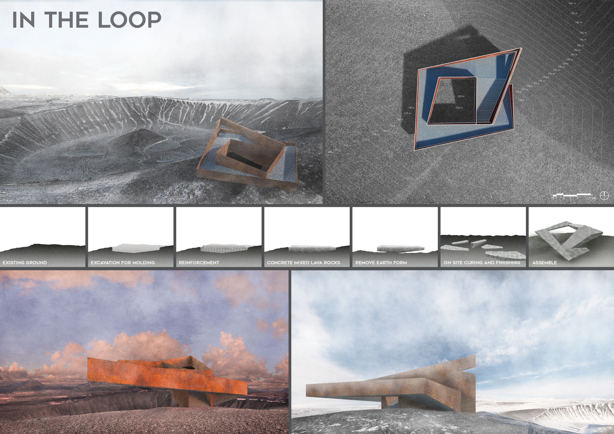 Architecture project // Lava Rock Construction with Integrated Earth ...