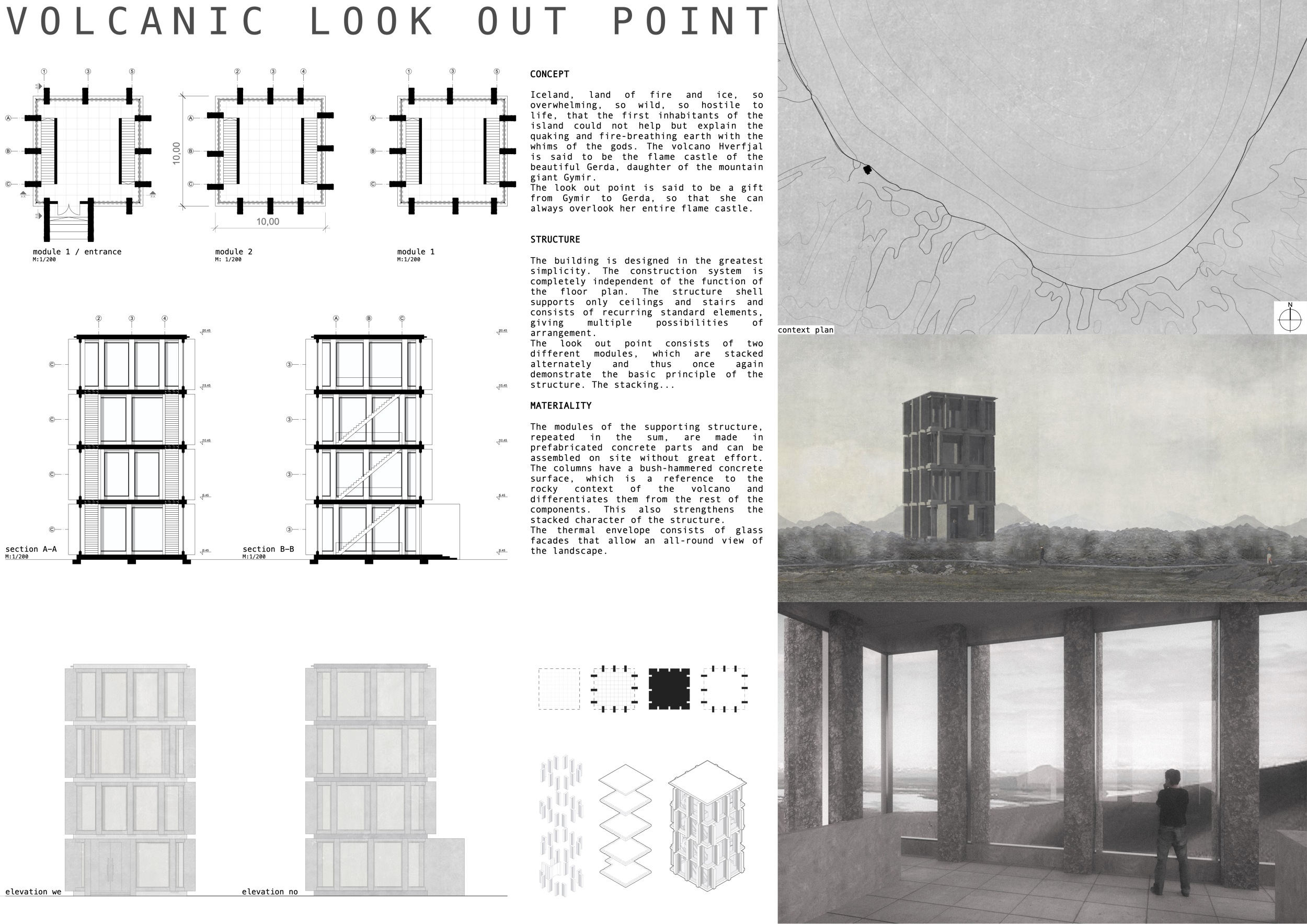 Architecture project // Bush-Hammered Concrete Elevating Views in ...