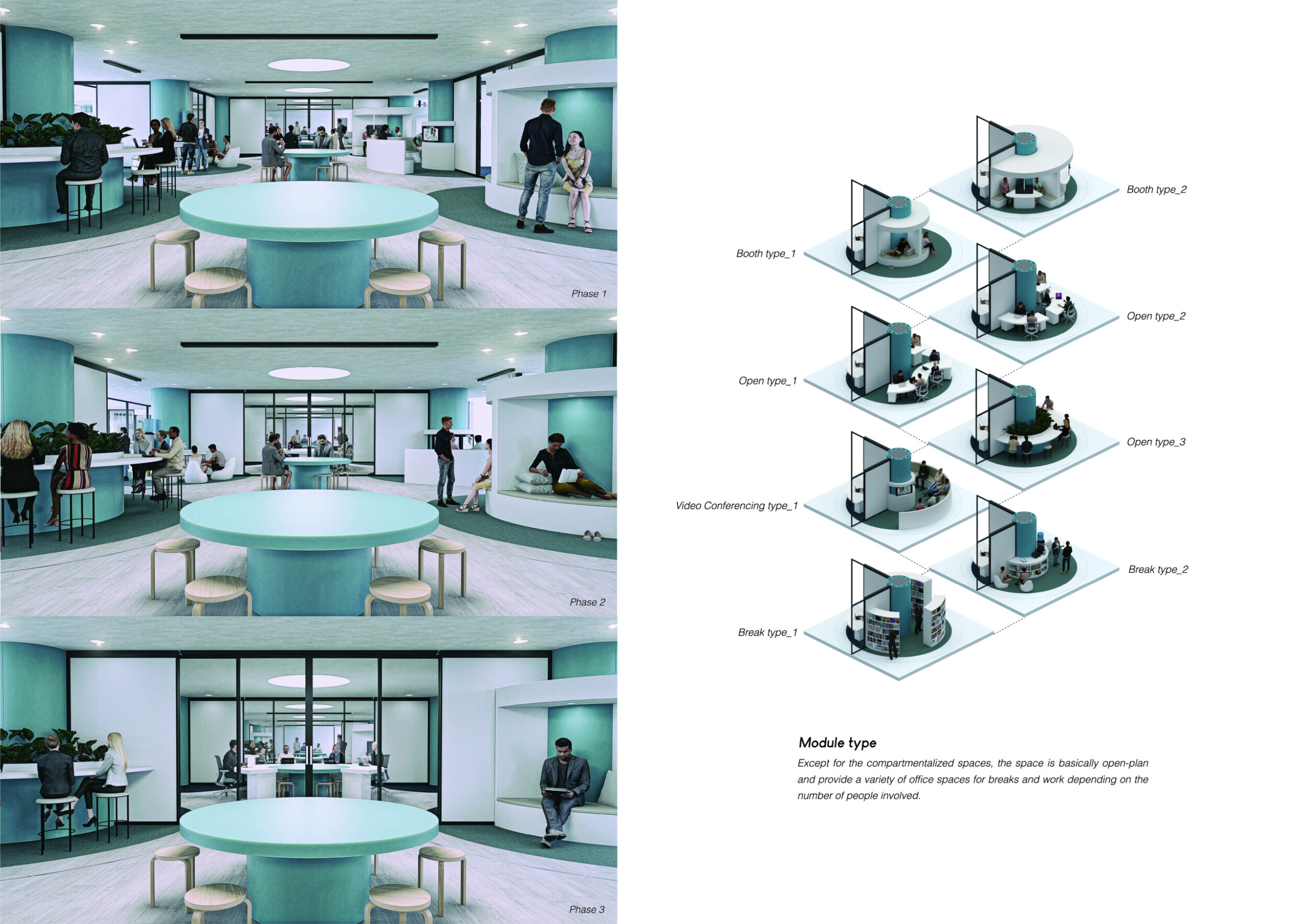 Architecture project // Dynamic Workspace Featuring Rotating Glass ...