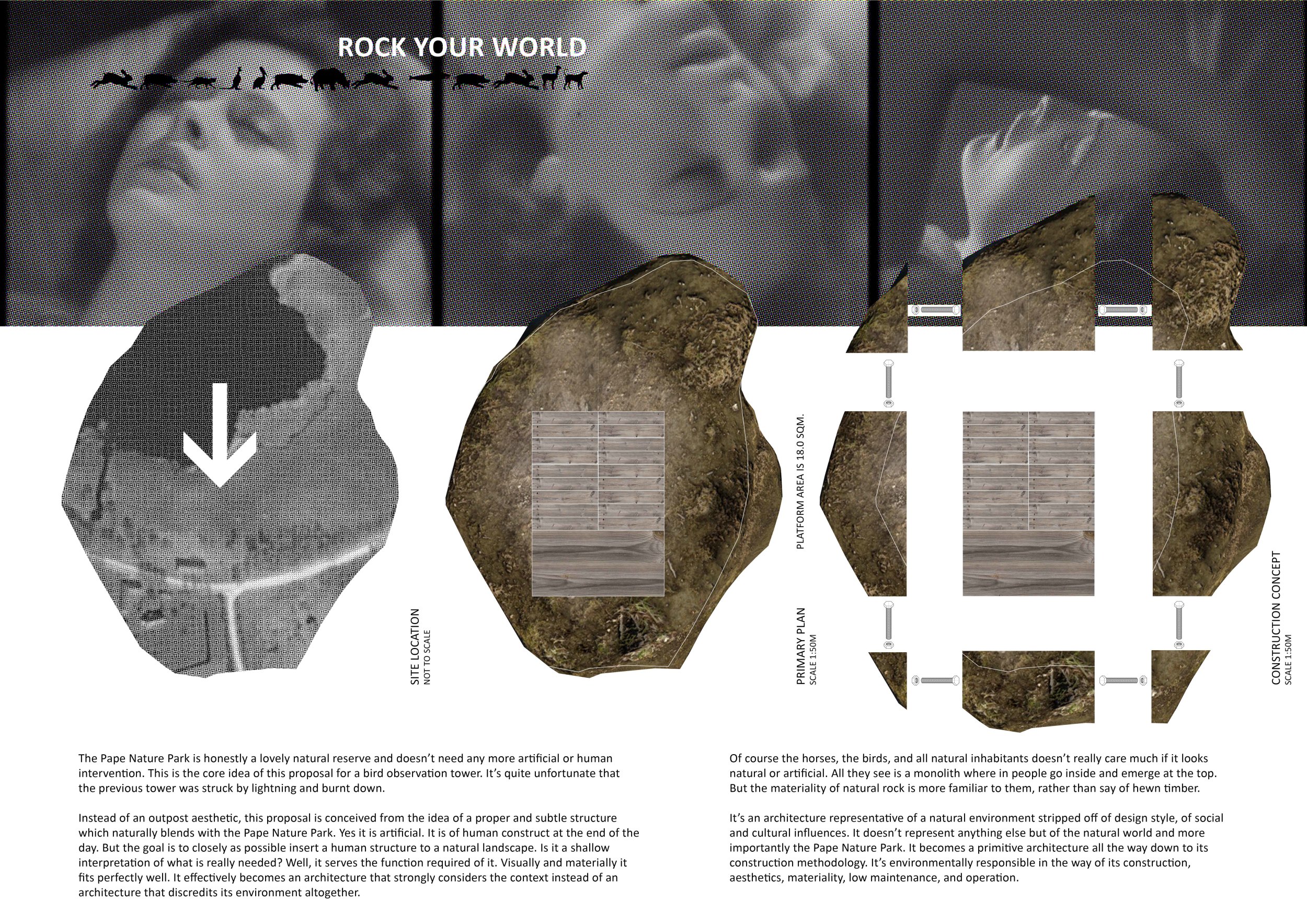 Architecture project // Natural Rock Facade Overlooking Local ...