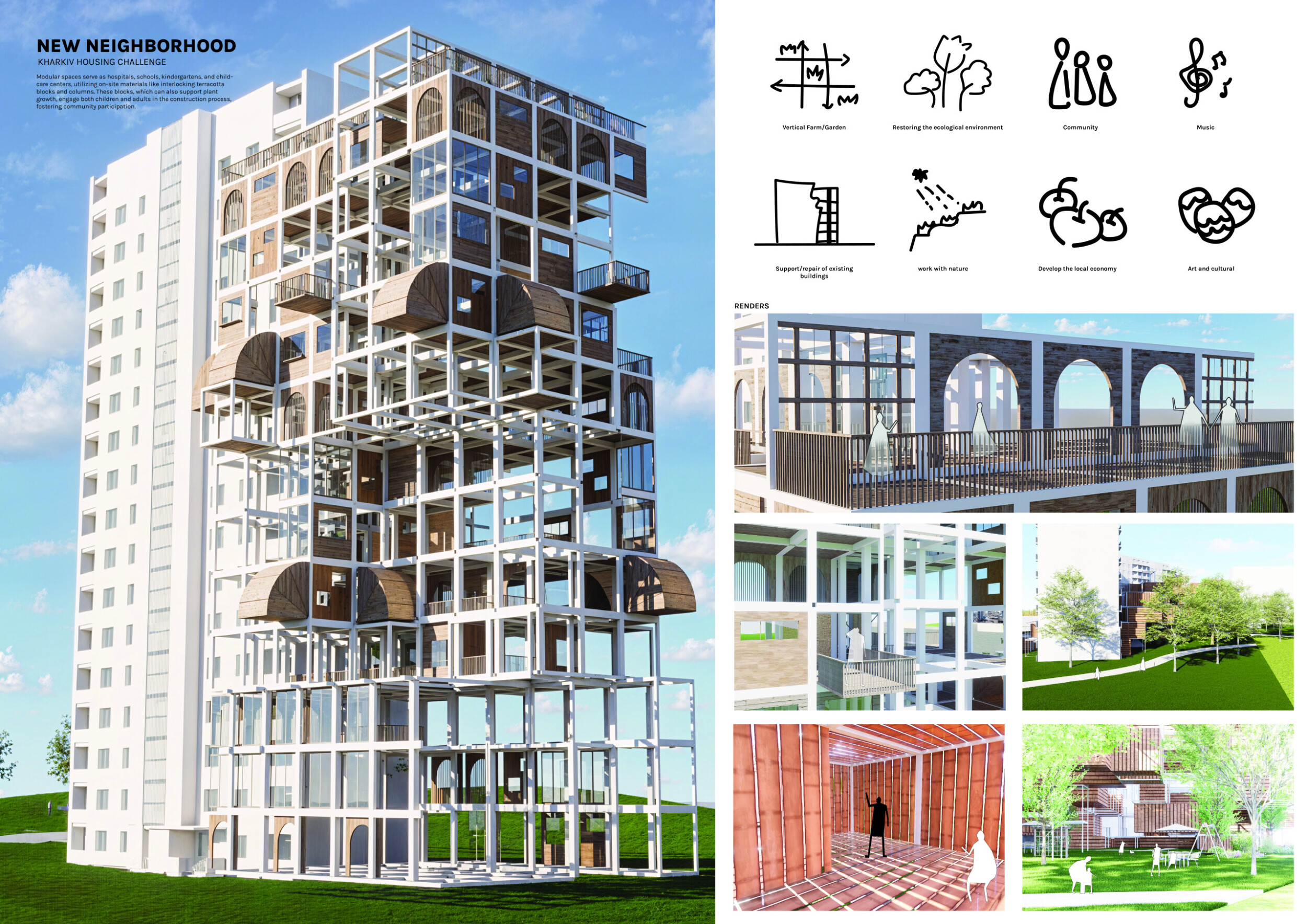 Architecture project // Charred Wooden Shingles and Vertical Gardens ...