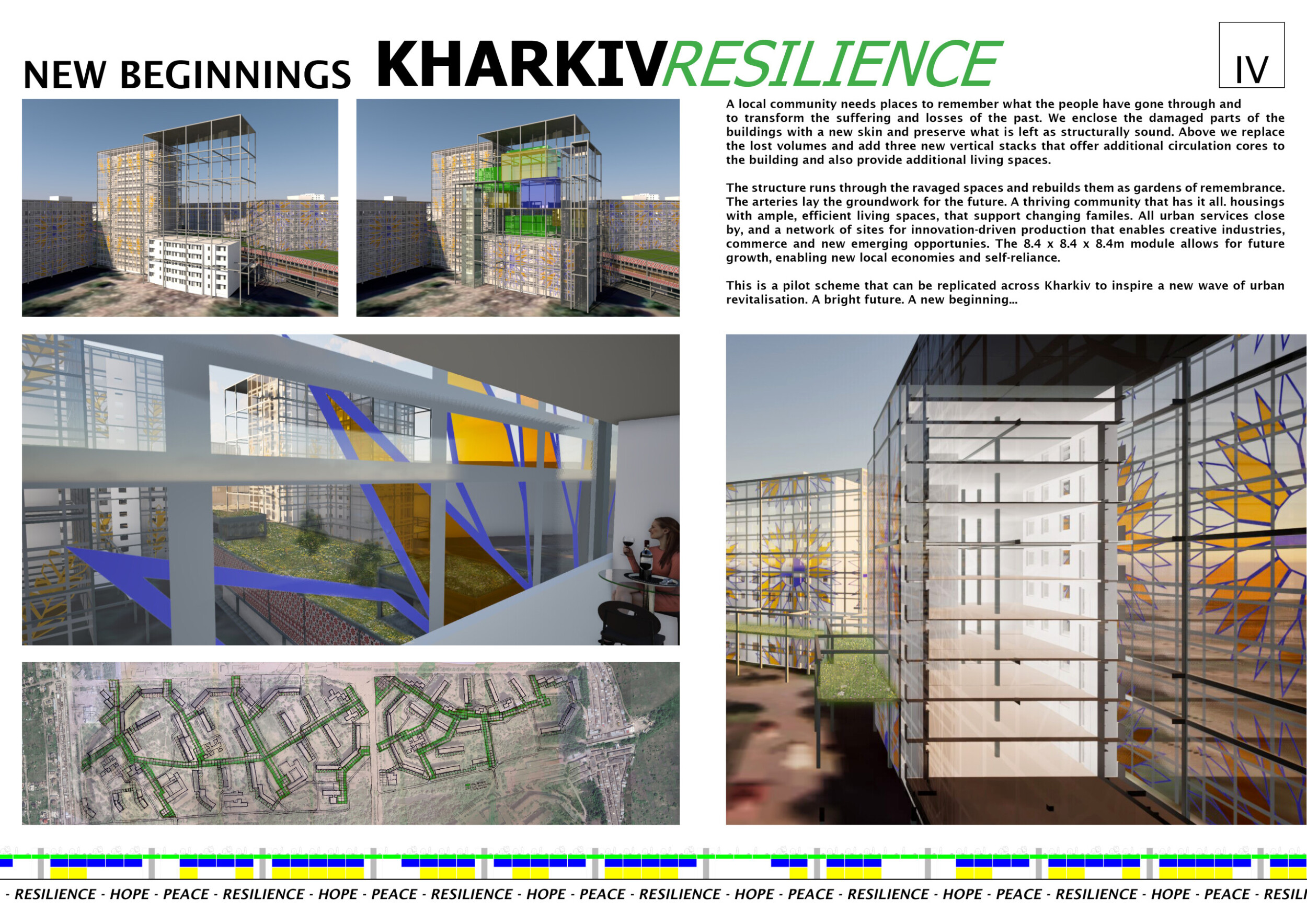 Architecture project // Blast-Resistant Community Hub with Recycled ...