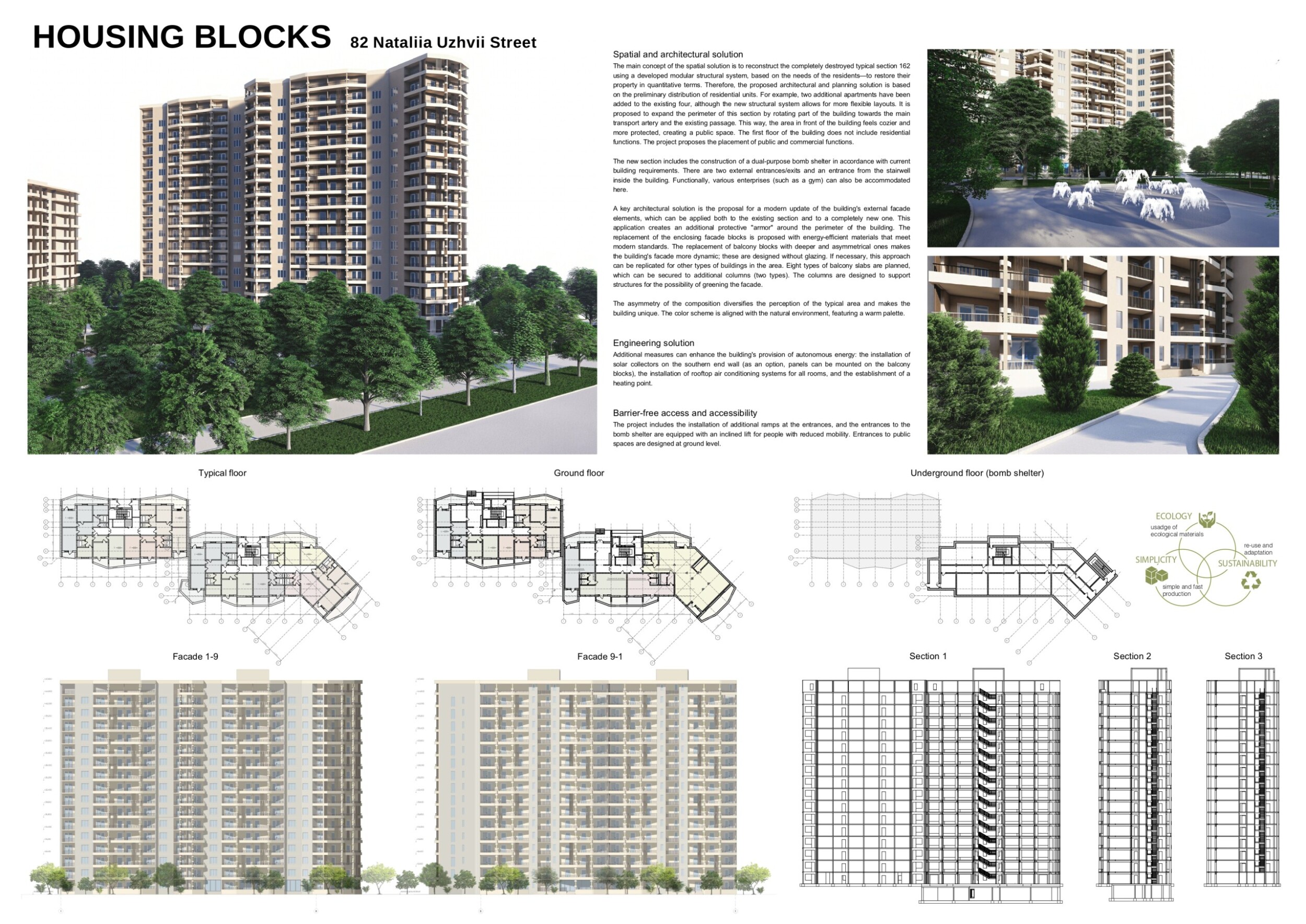 Architecture project // Modular Housing Crafted from Recycled Concrete ...