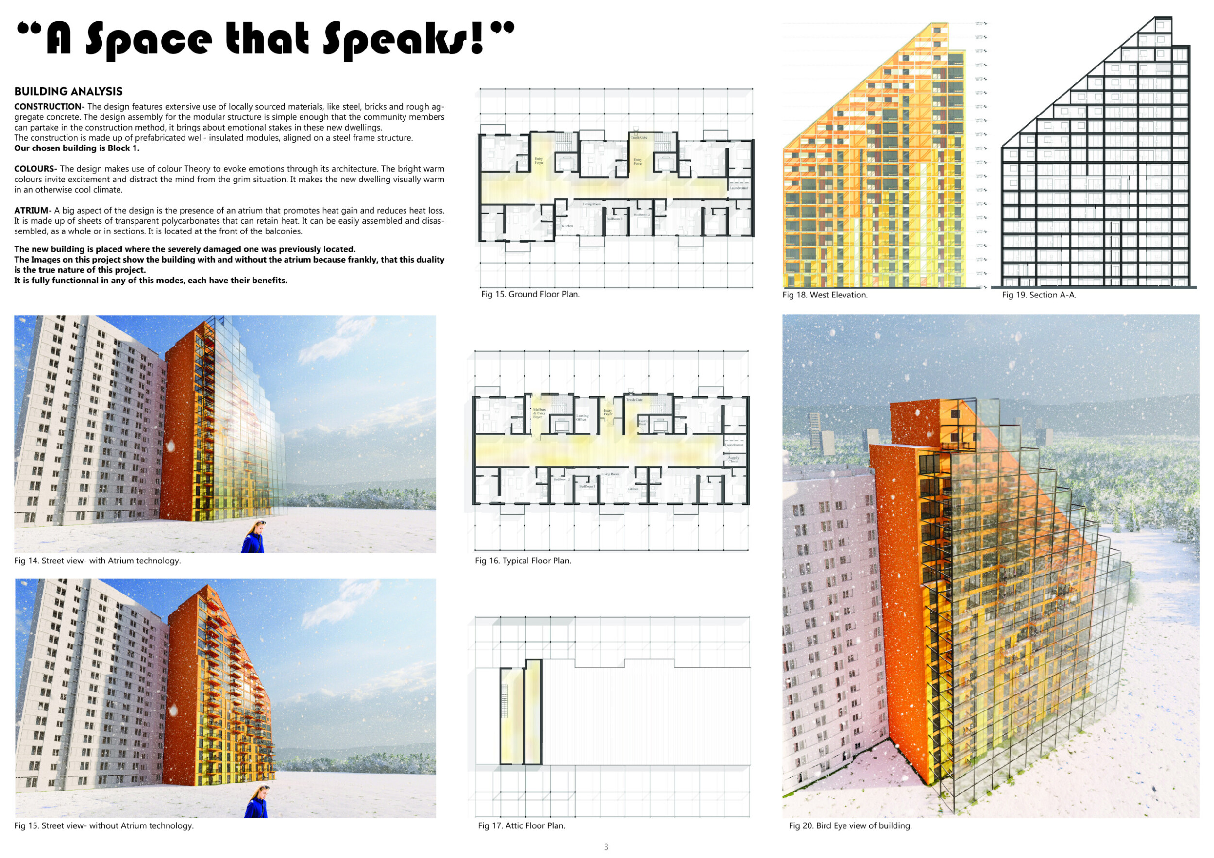 Architecture project // Modular Housing Emphasizing Double-Glazing and ...
