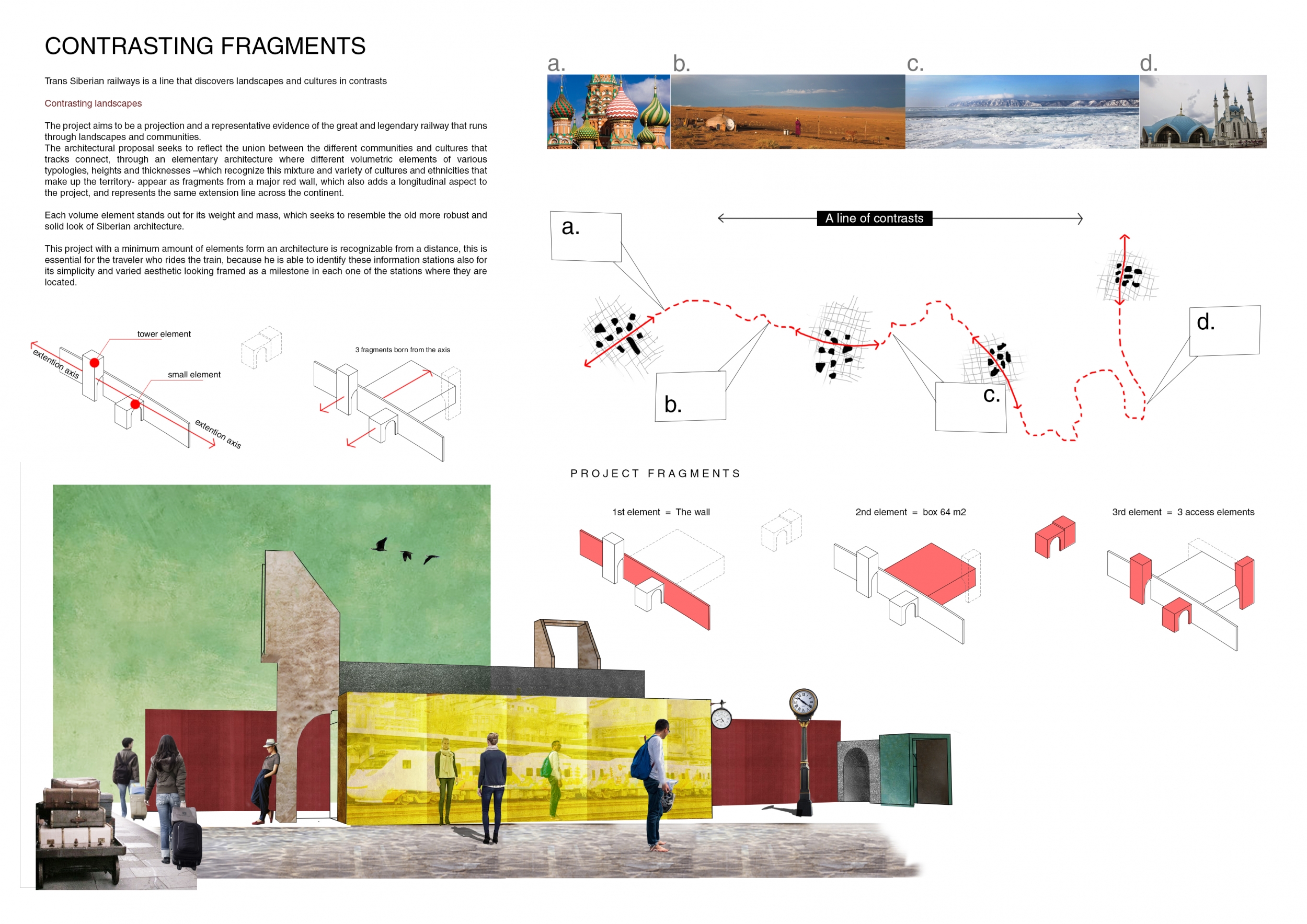 Architecture project // Fragmented Forms with Steel and Glass Elements ...