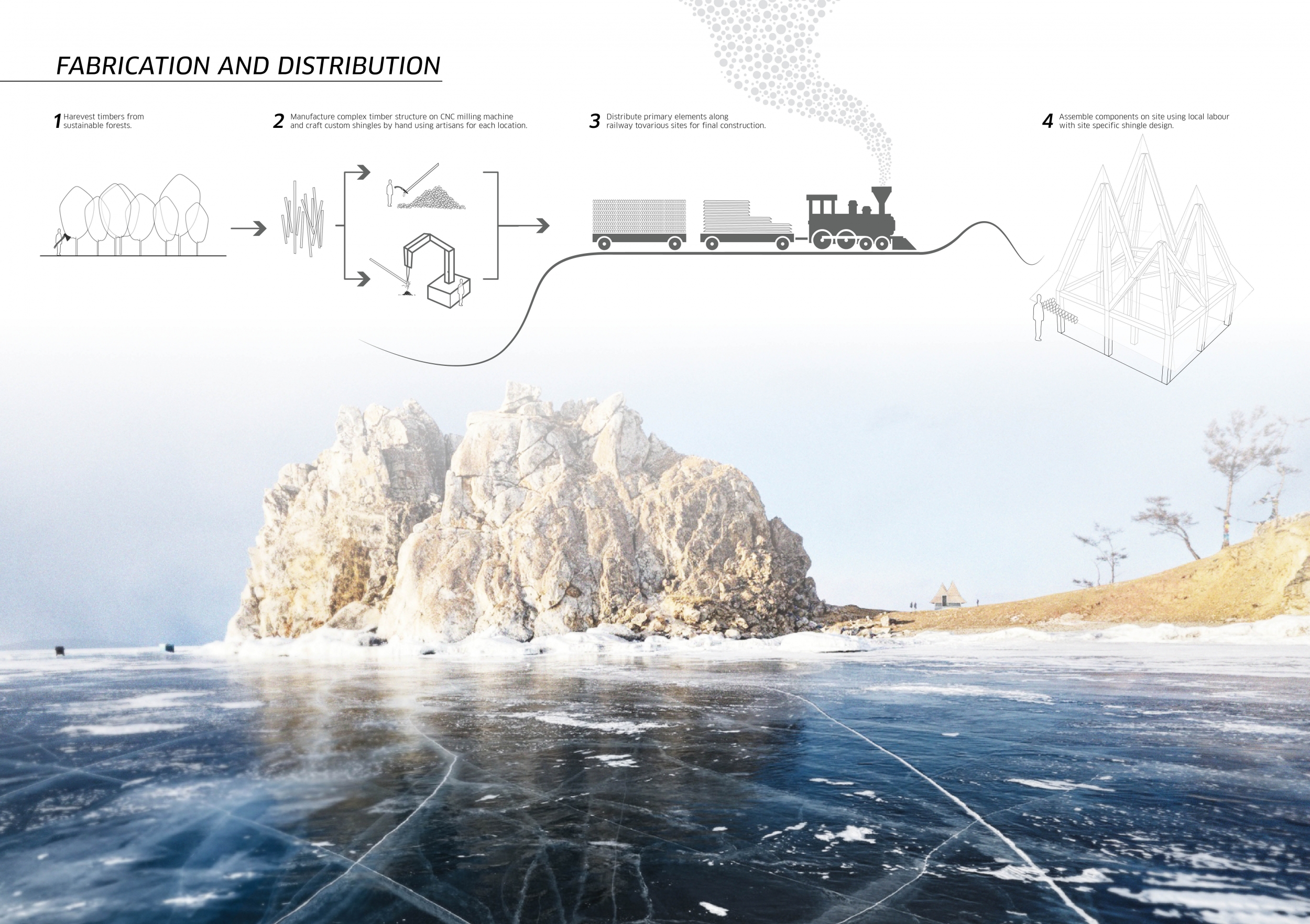 Architecture project // Faceted Roof Structure with Charred Wooden ...