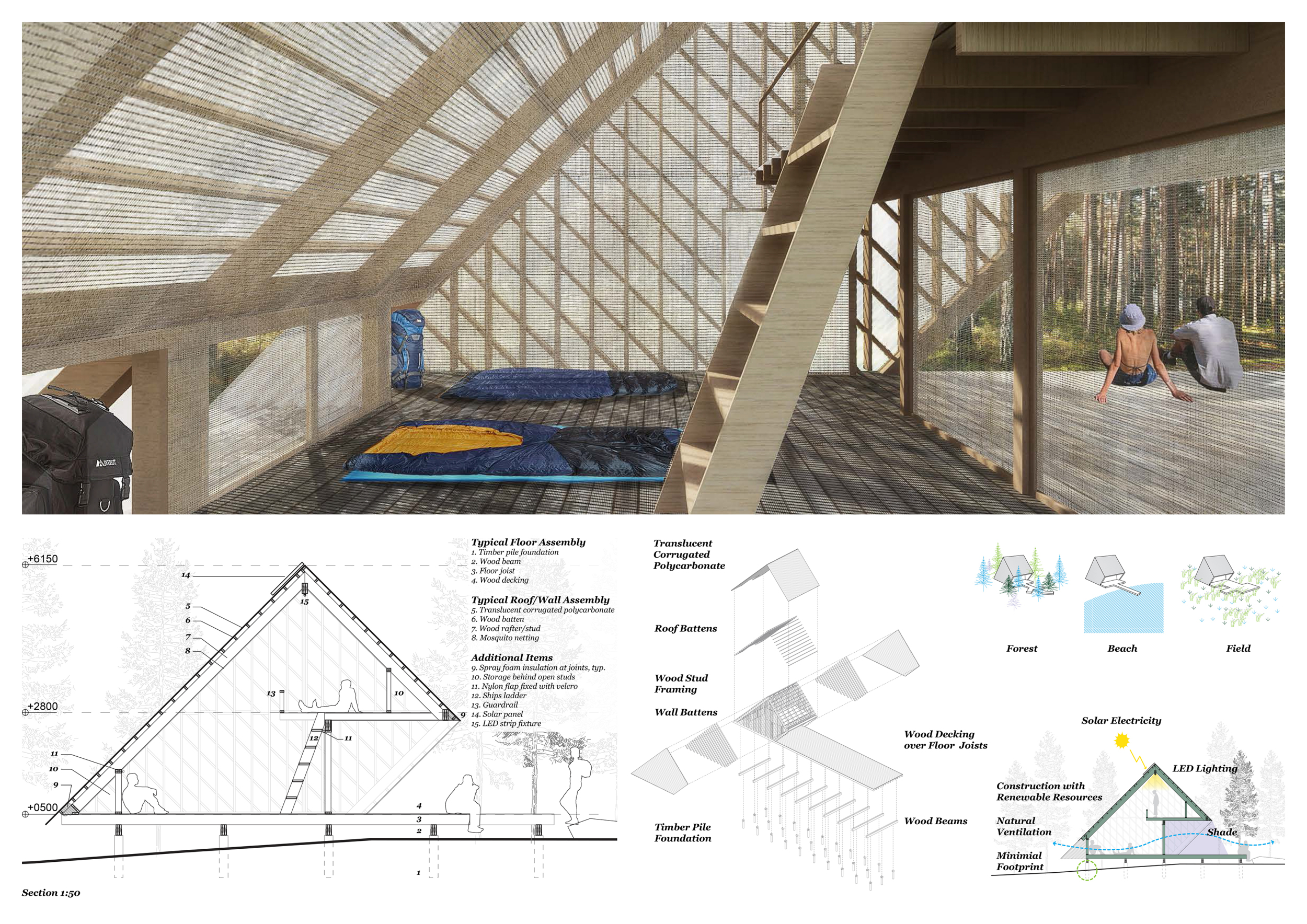 Architecture project // Translucent Polycarbonate and Timber Pavilions ...