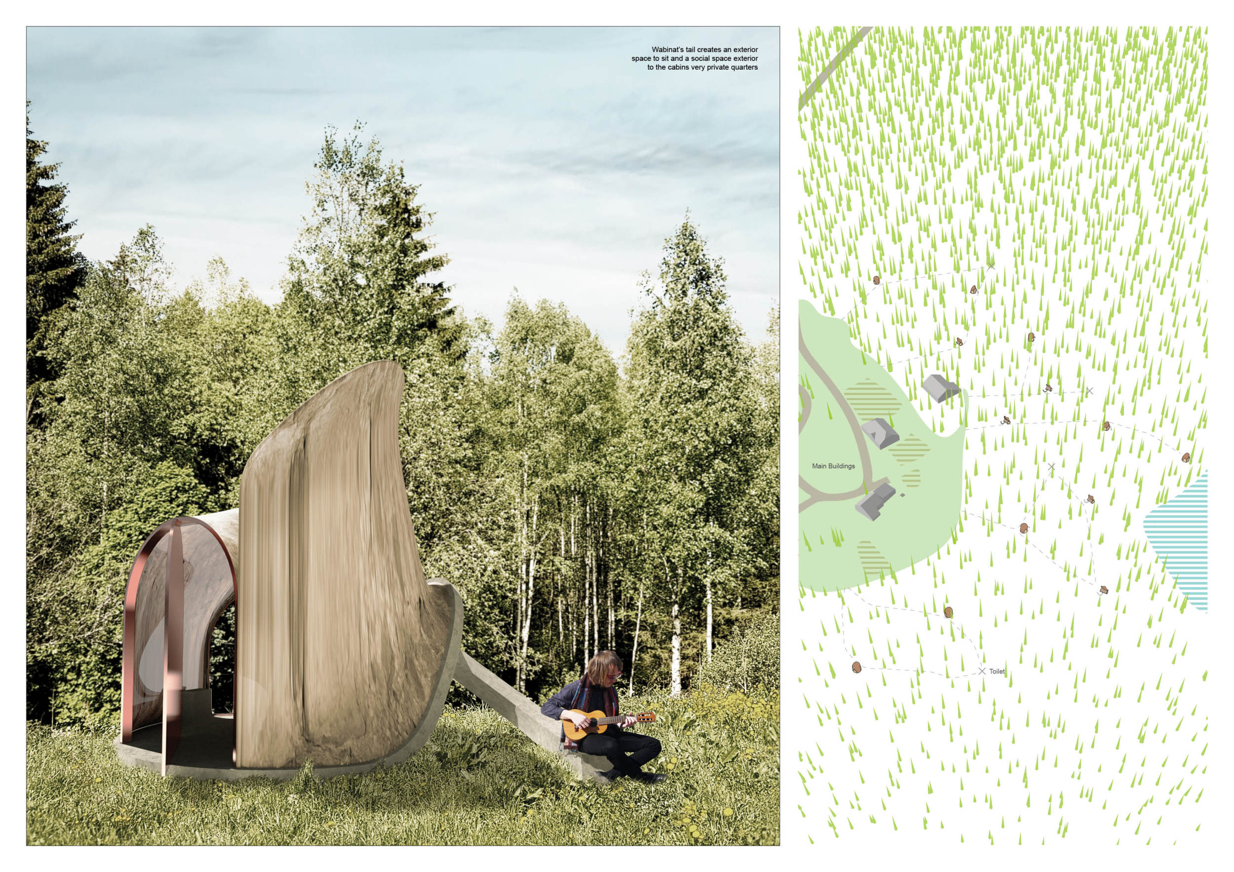 Architecture project // Concrete Undercroft with Tensile Fabric Canopy ...