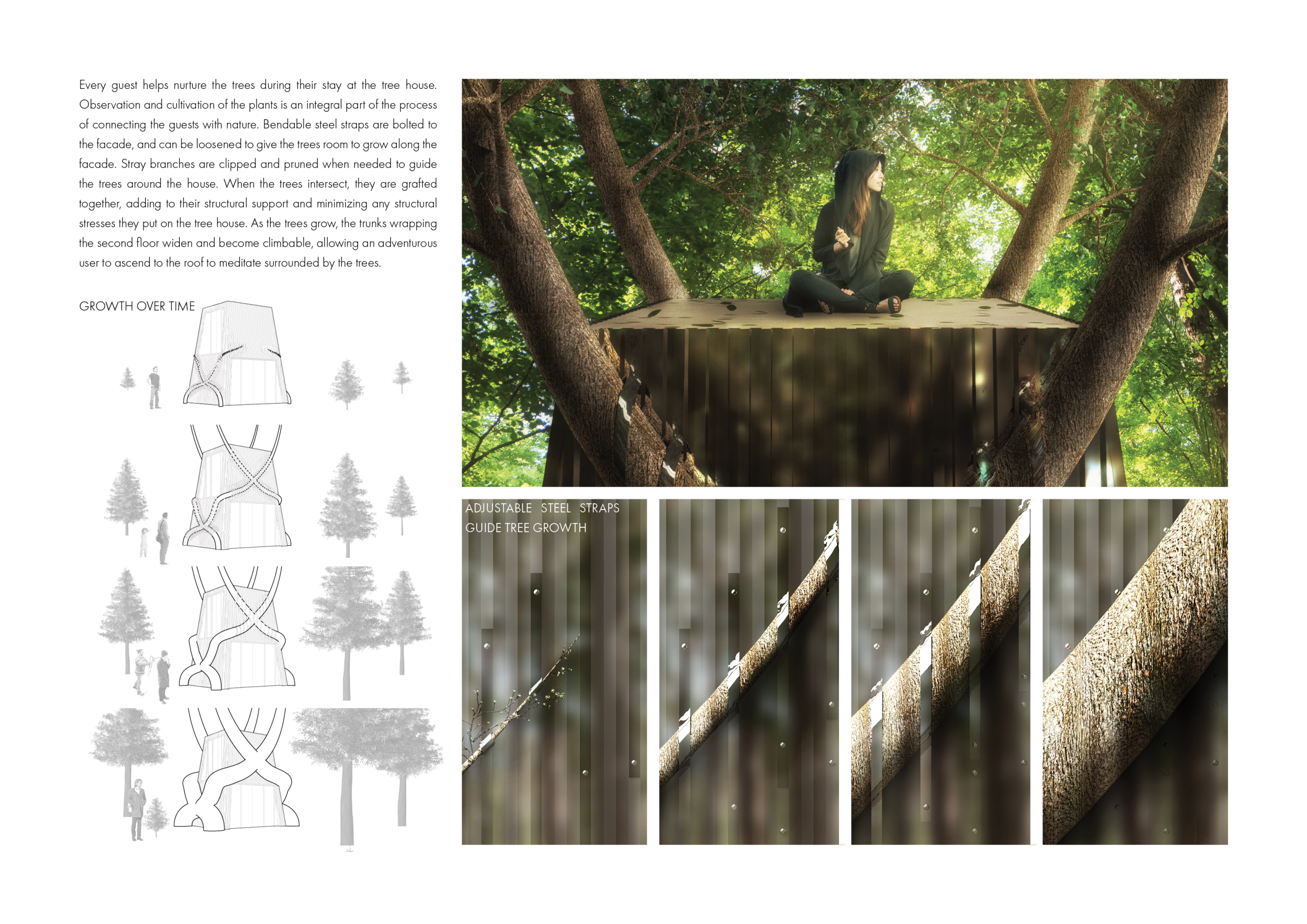 Architecture project // Tree Integration and Polished Steel Embrace in ...