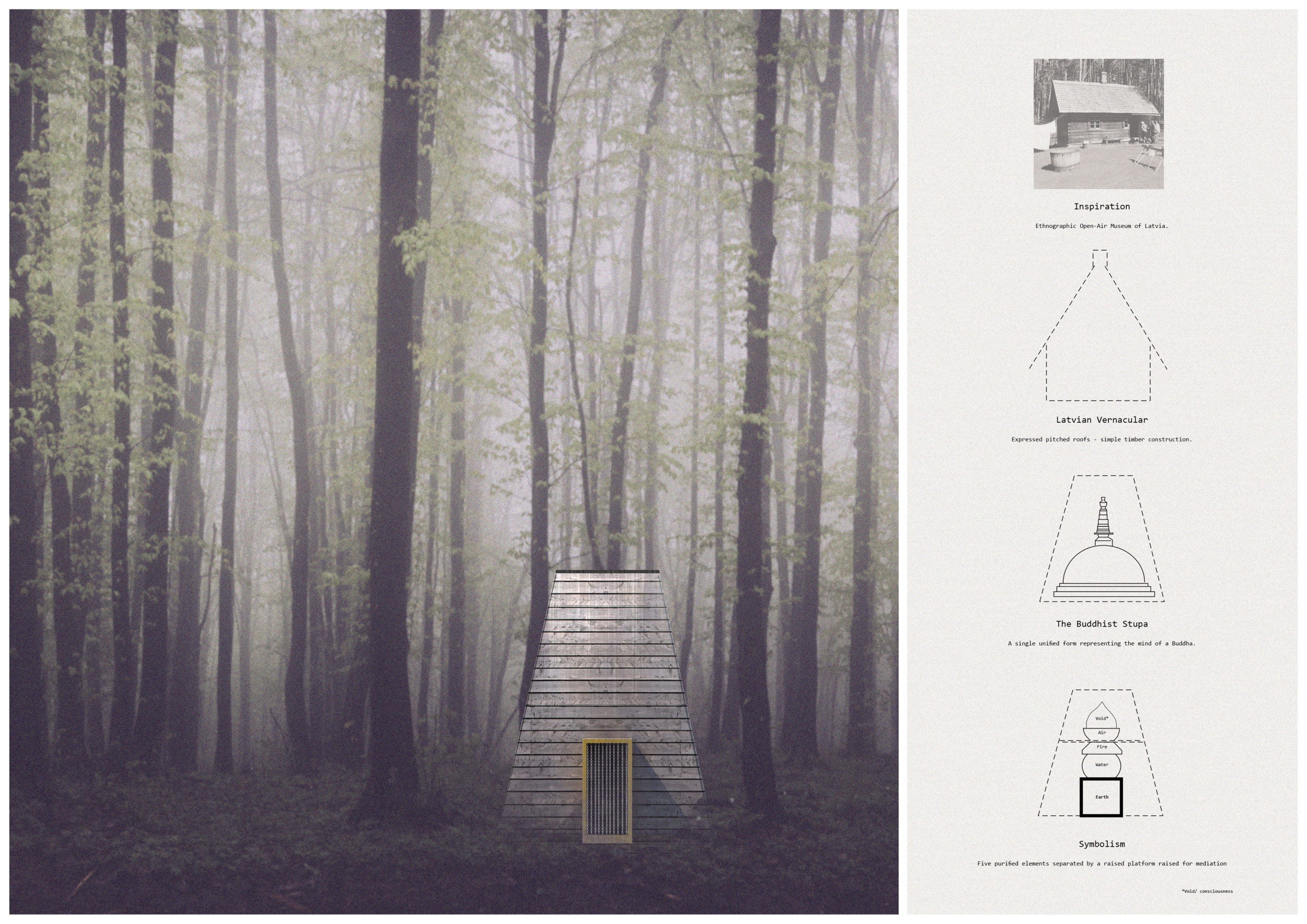 Architecture project // Buddhist Stupa Inspiration in Sustainable Pine ...