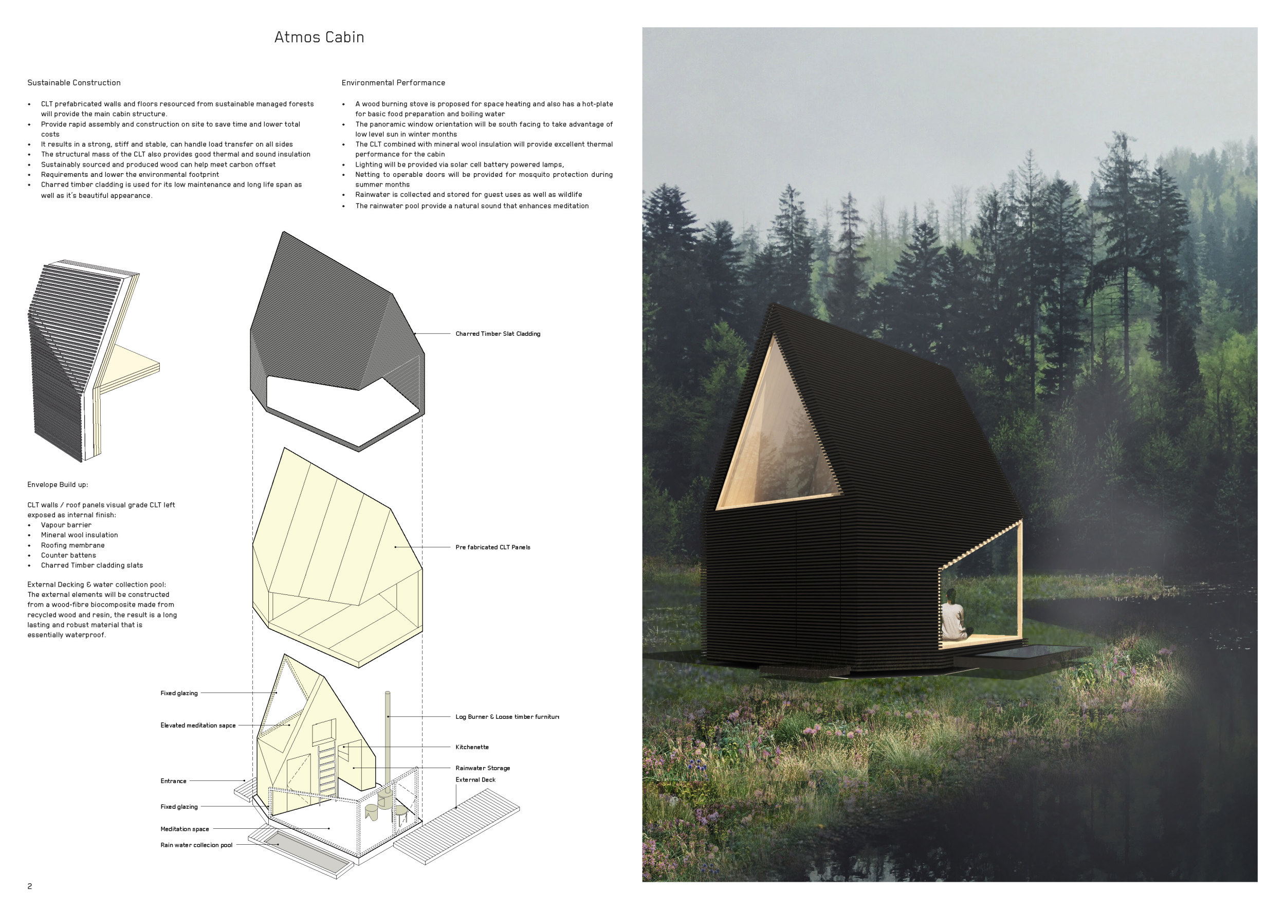 Architecture project // Charred Cladding and Cross-Laminated Timber ...