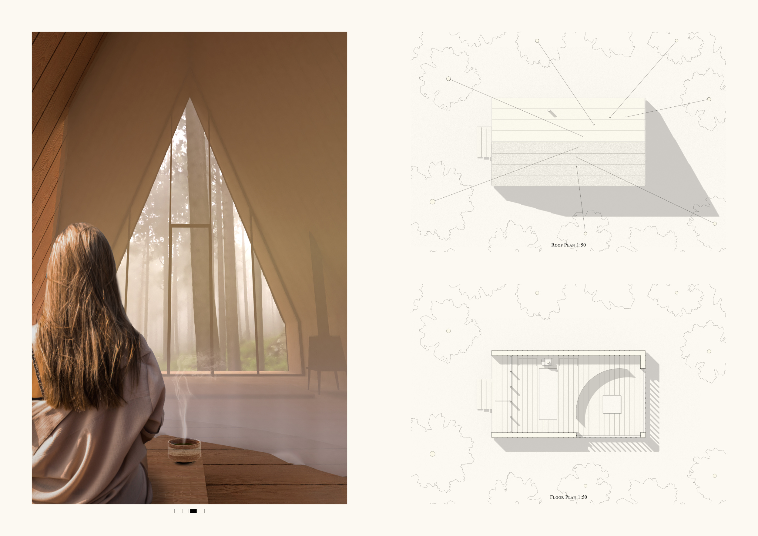 Architecture project // Tree Bark Roof and Timber Walls in a Mindful ...