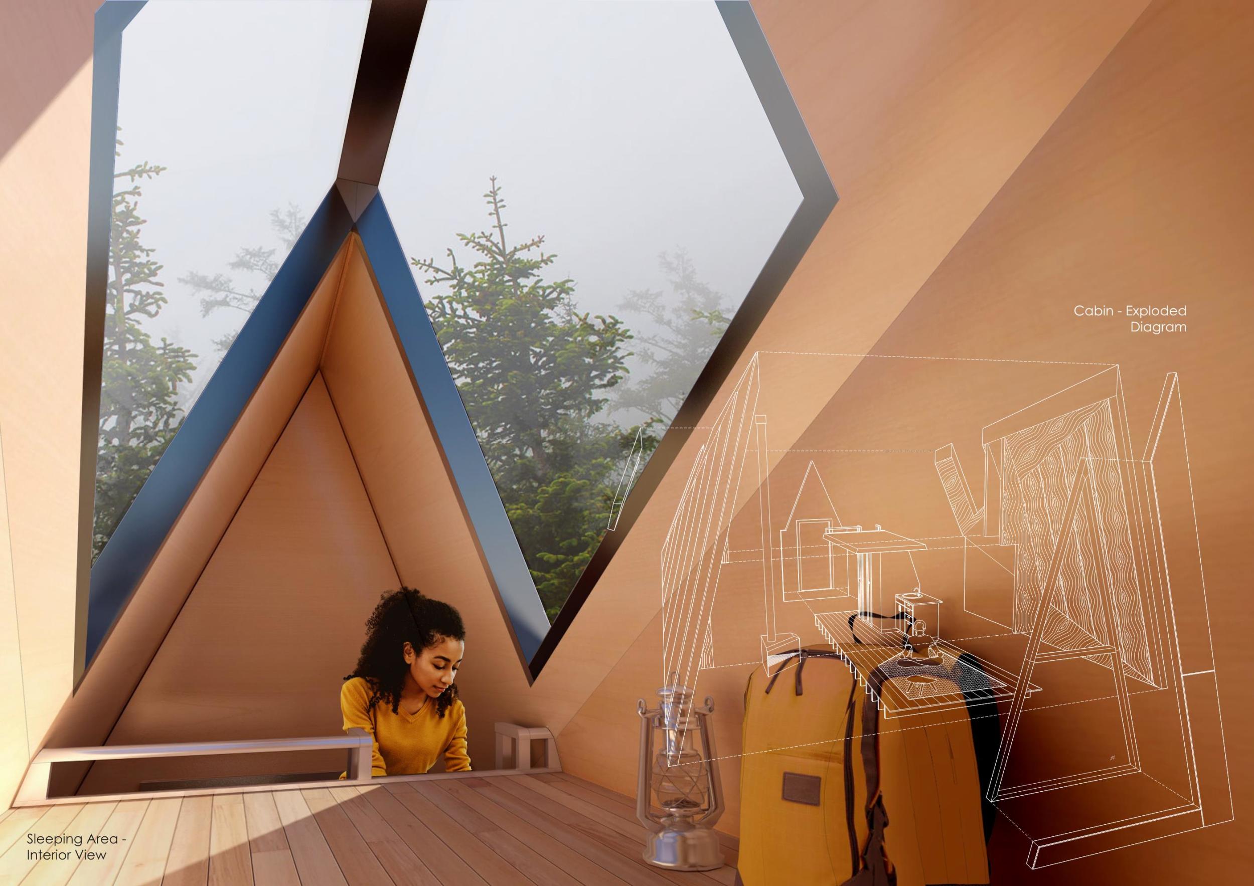Architecture project // Black-Clad Meditation Cabin with Lofted ...