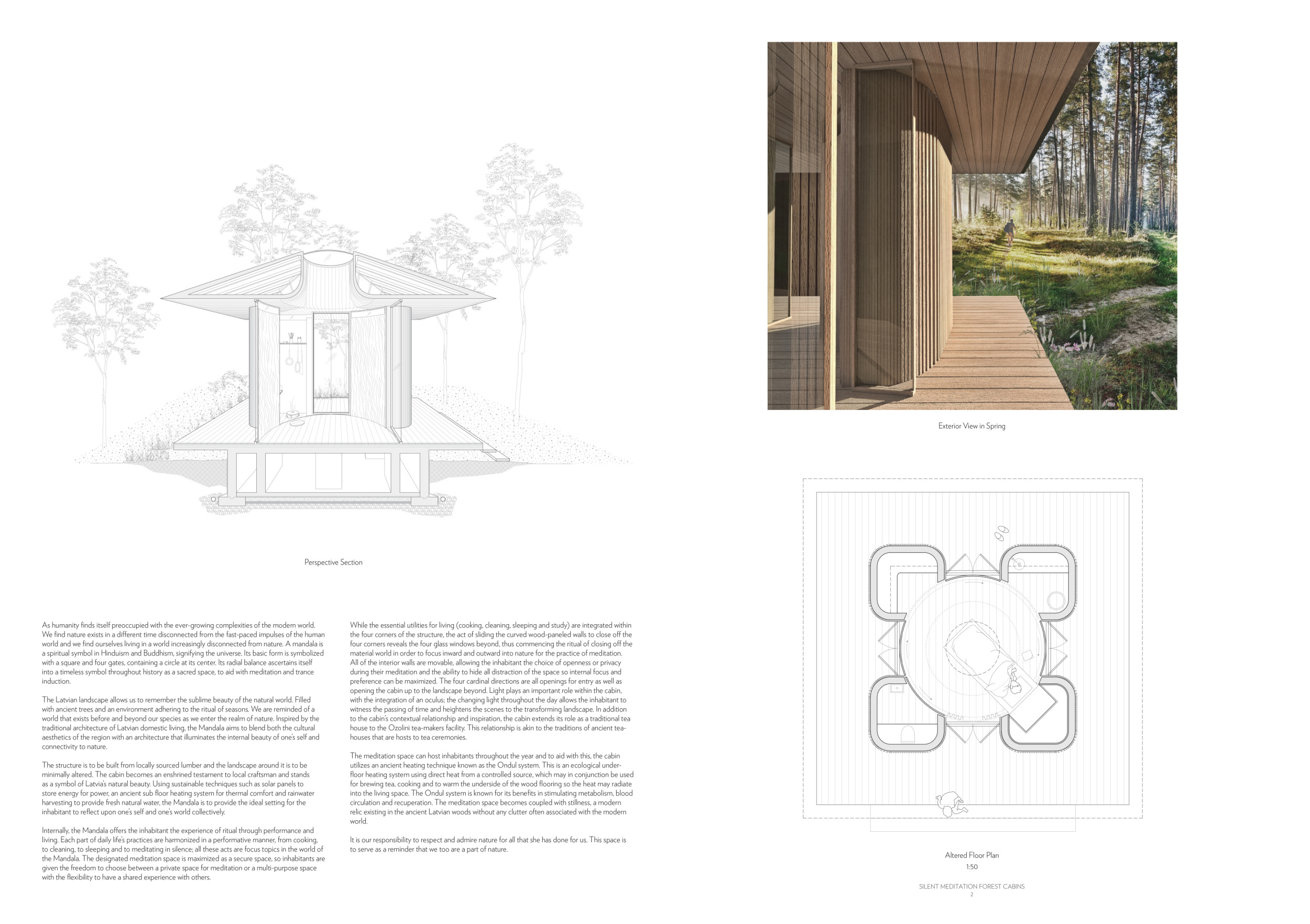 Architecture project // Nature-Integrated Cabin with Ondul Heating and ...