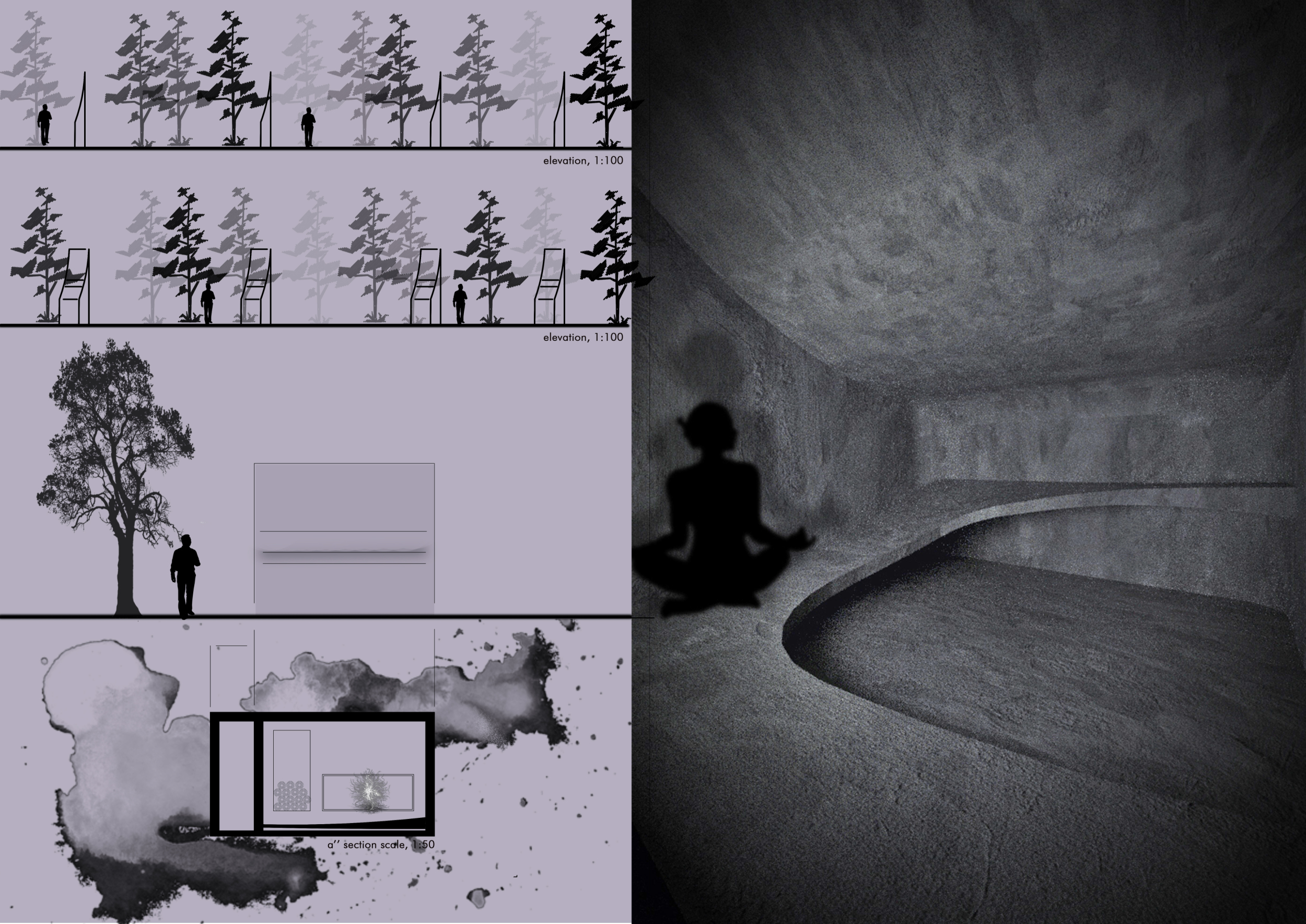 Architecture project // Underground Cabins for Introspection and ...