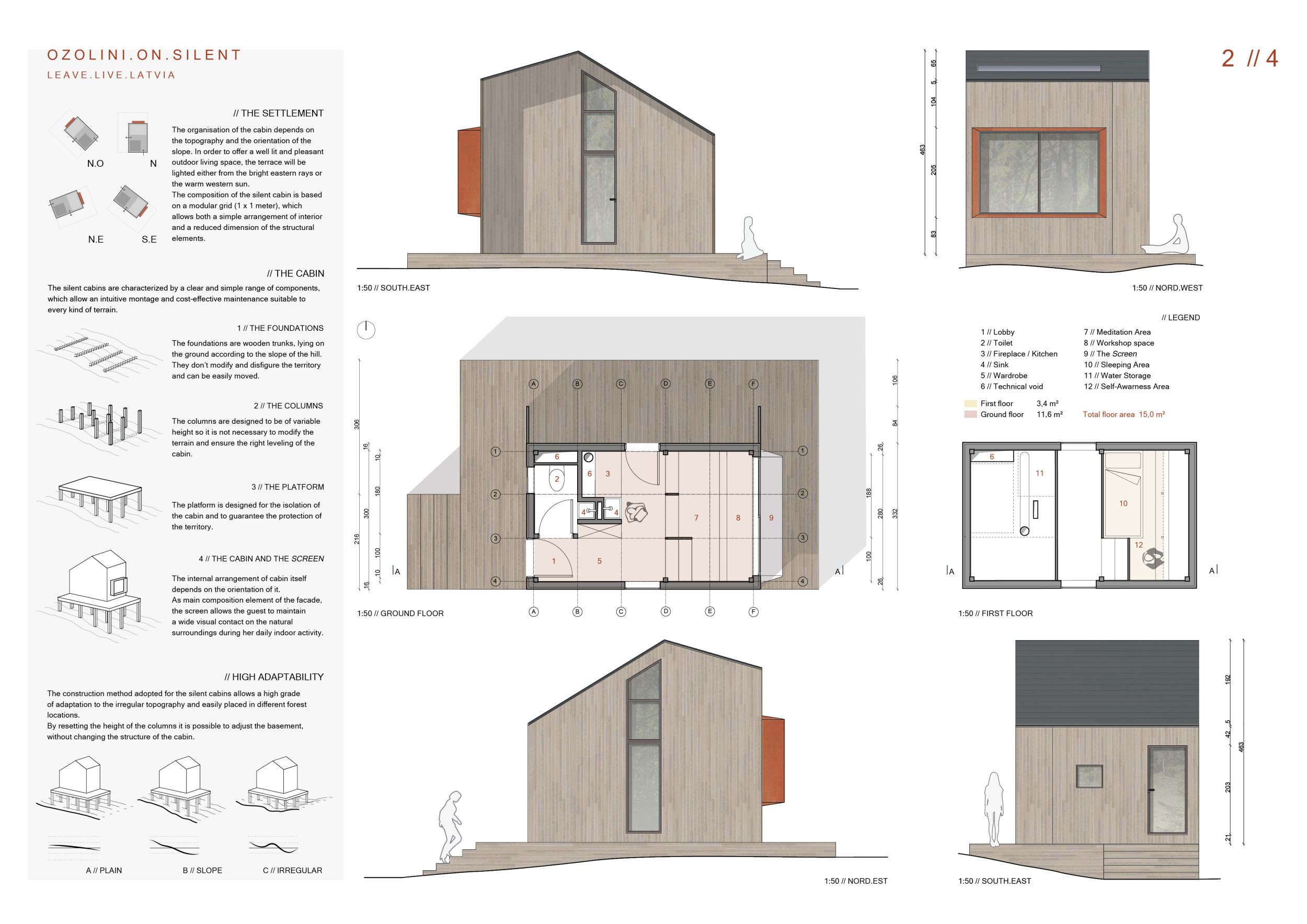 Architecture project // Elevated Cabins with Japanese Joinery and ...