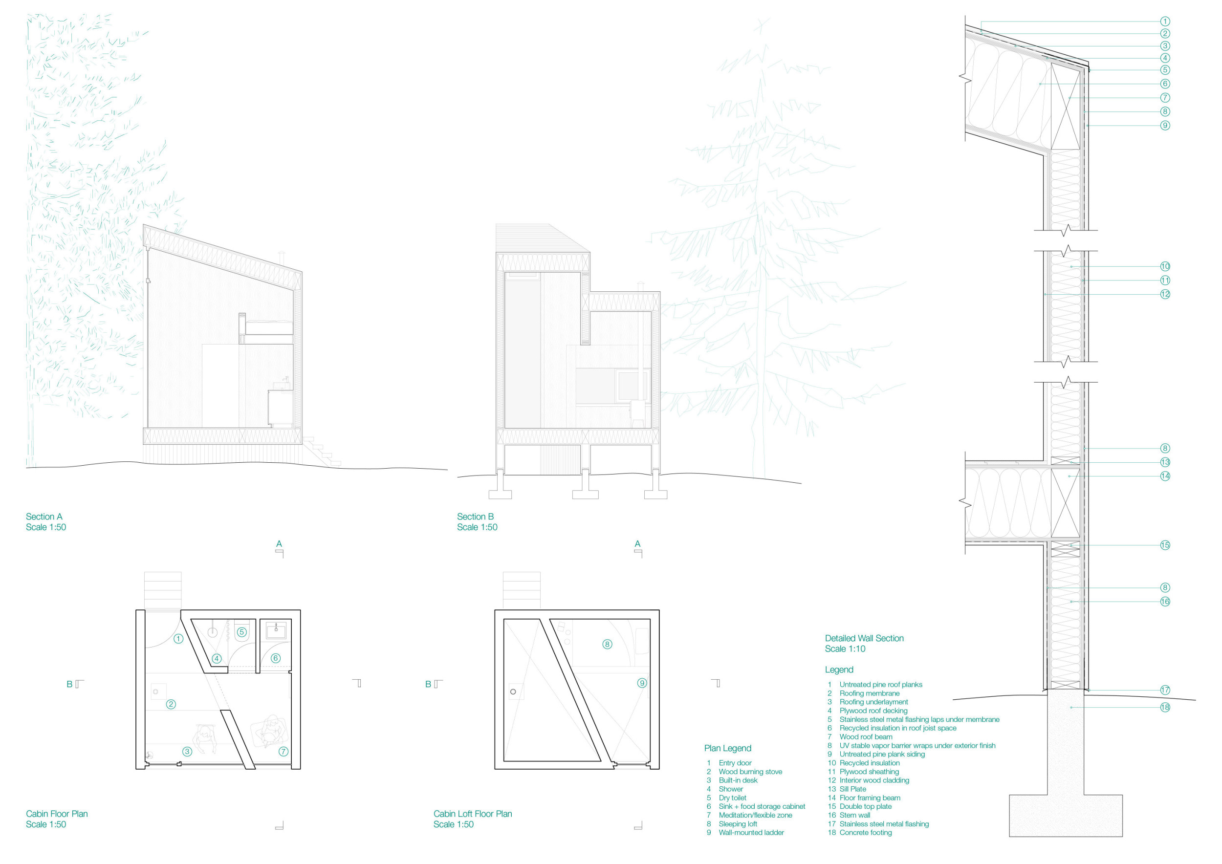 Architecture project // Elevated Spaces with Natural Pine and Diagonal ...
