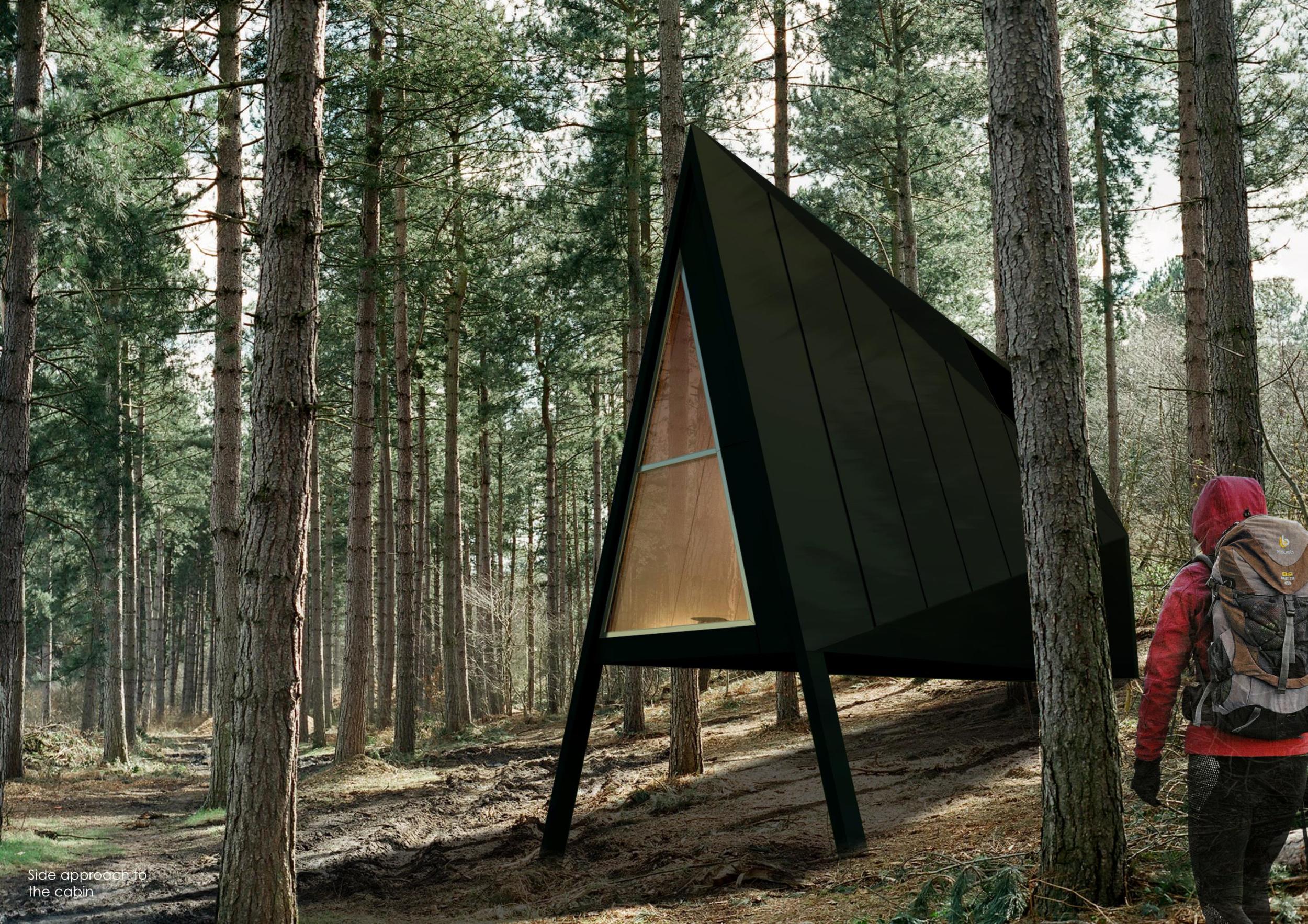 Architecture project // Black-Clad Meditation Cabin with Lofted ...