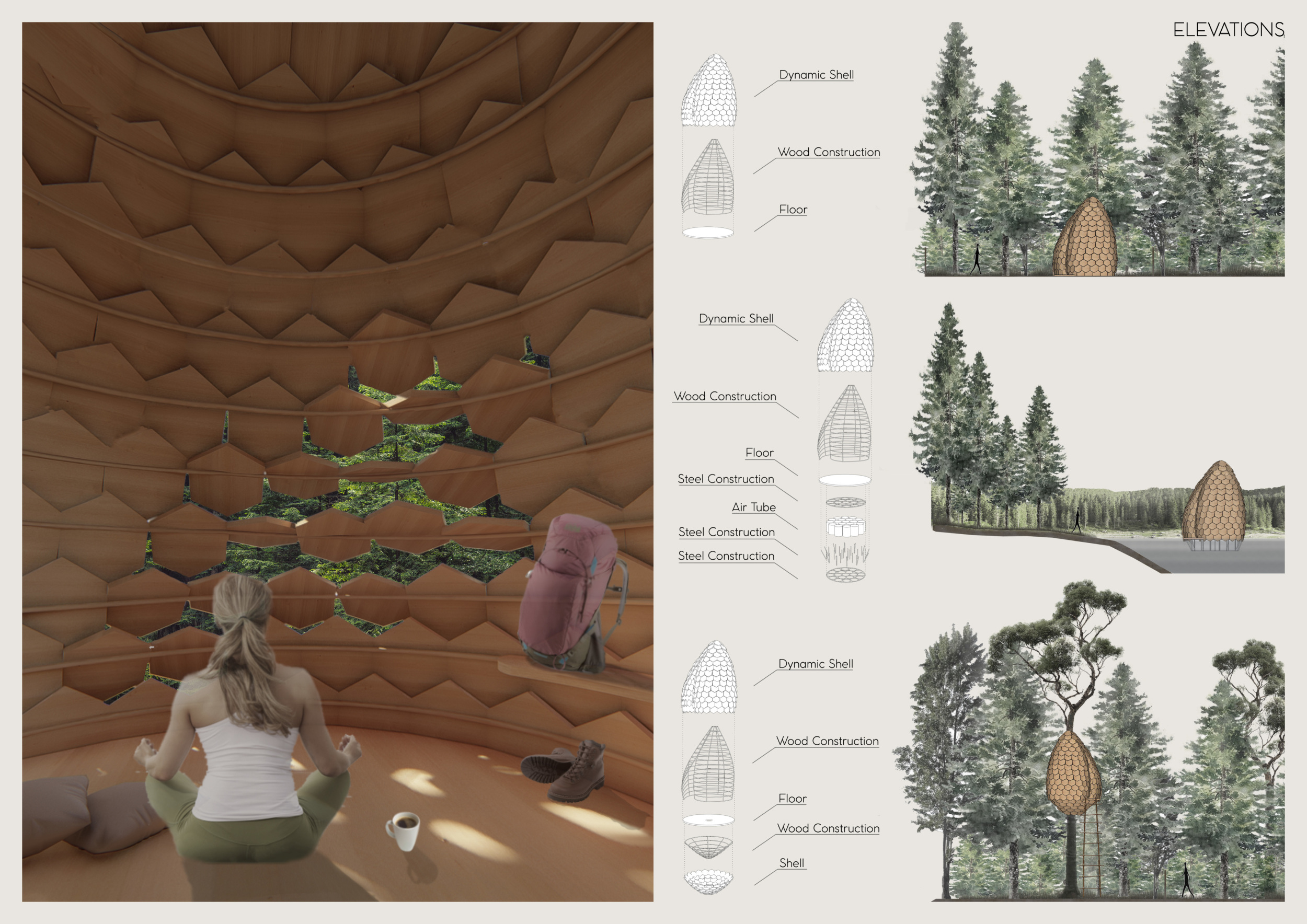 Architecture project // Hexagonal Shell Retreat Crafted from Thermo ...