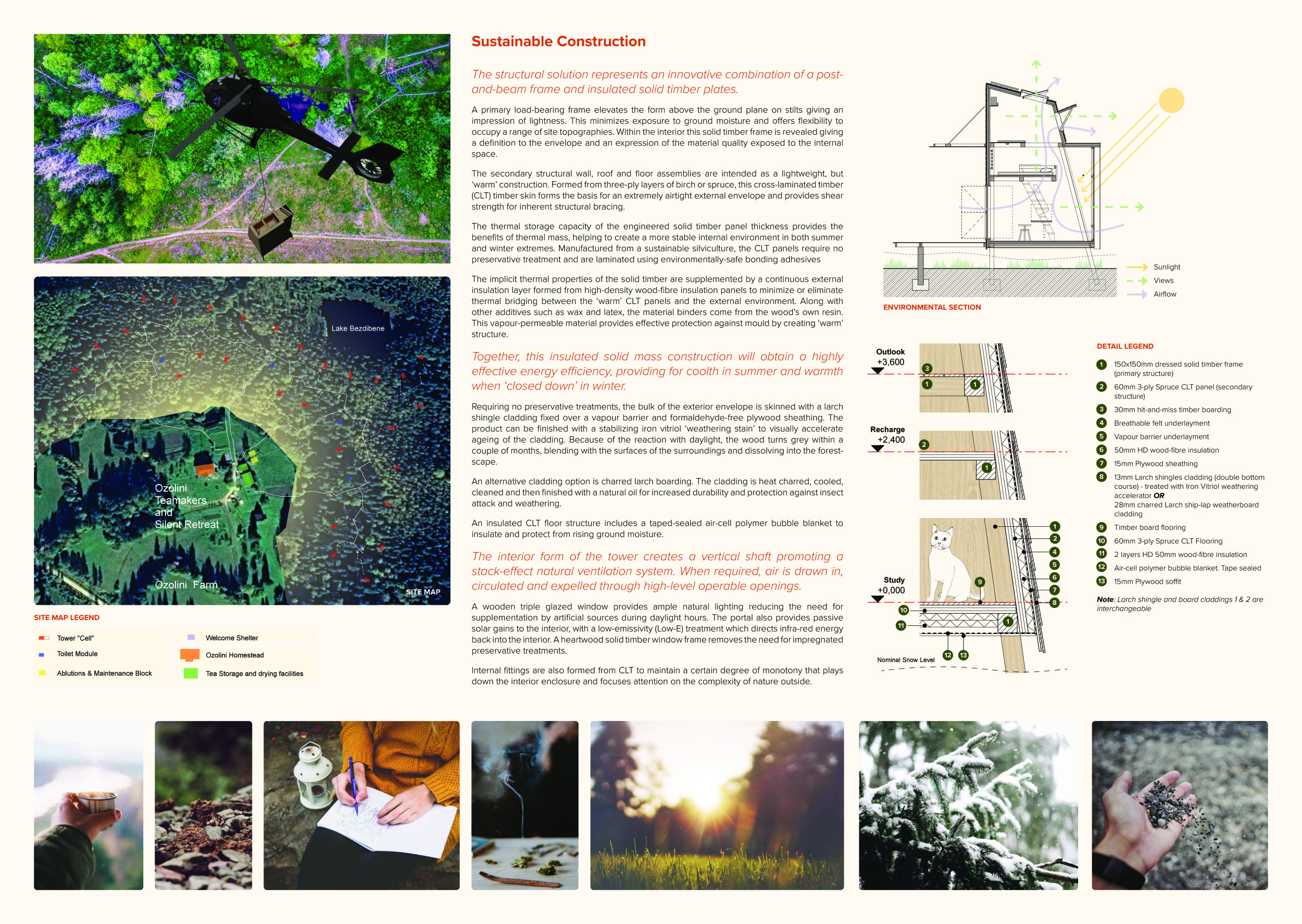 Architecture project // Cross-Laminated Timber Retreats Enhanced by ...