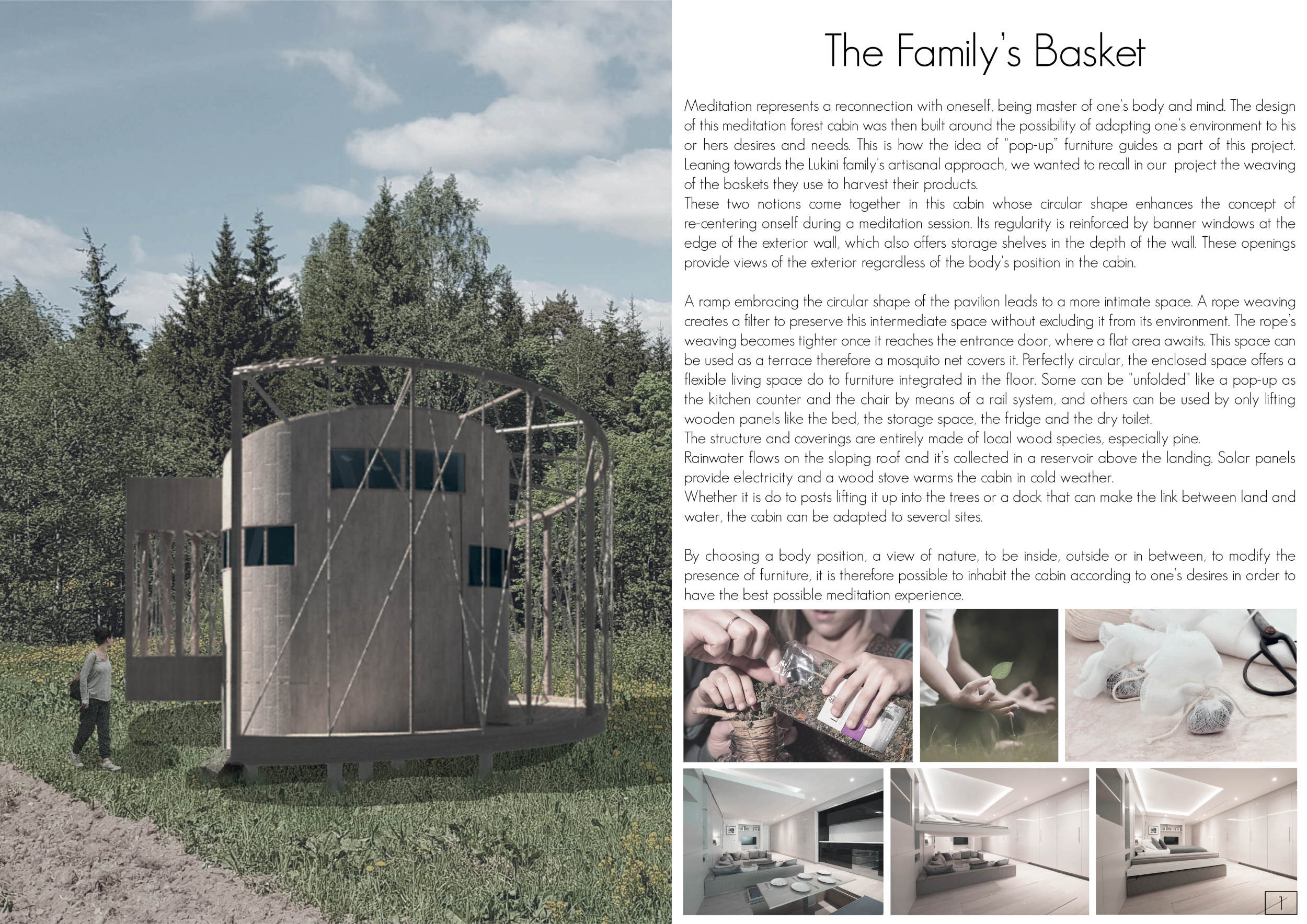 Architecture project // Circular Cabin Featuring Natural Pine and ...
