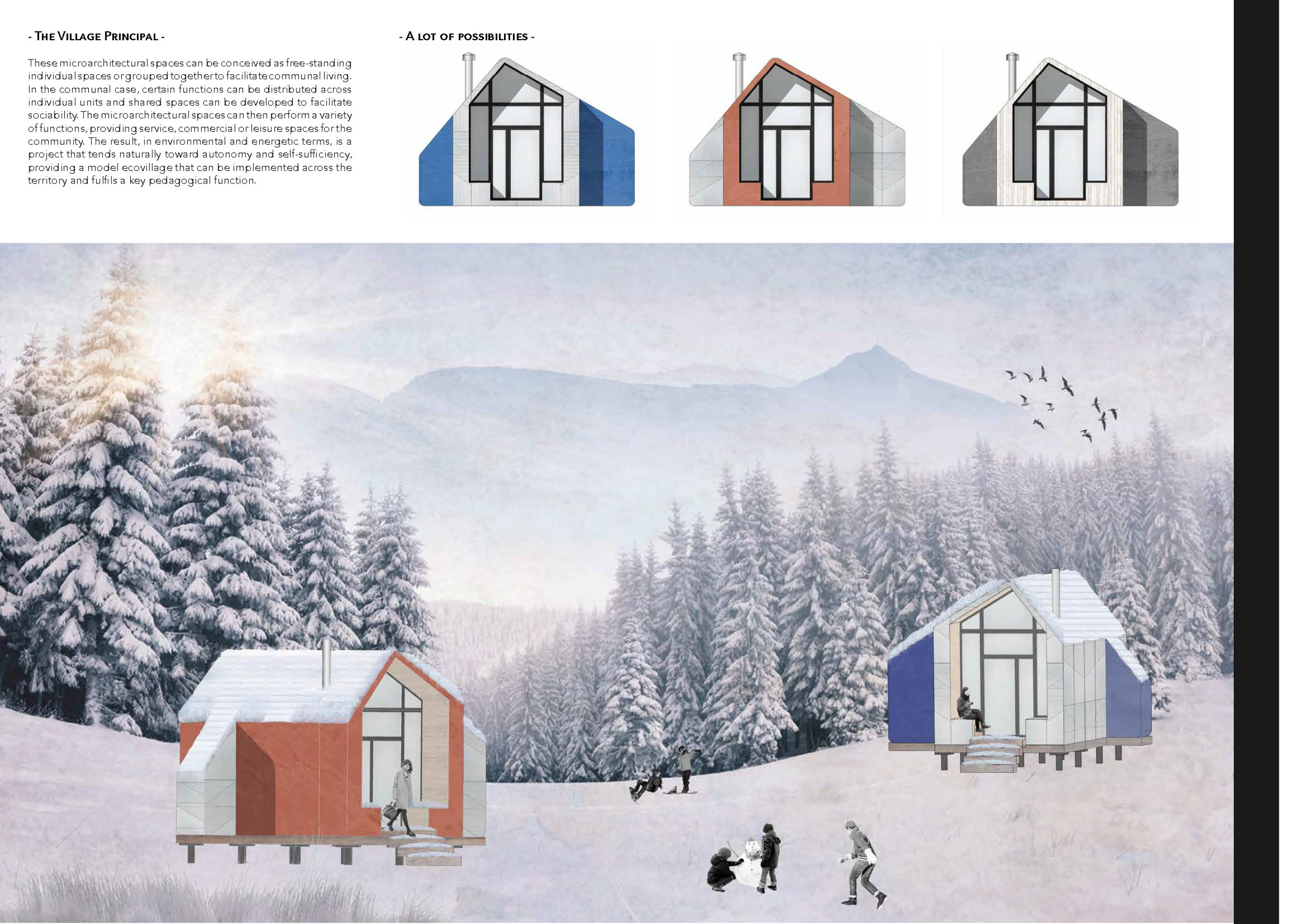 Architecture project // Textured Polystyrene Cabin for Meditative Living