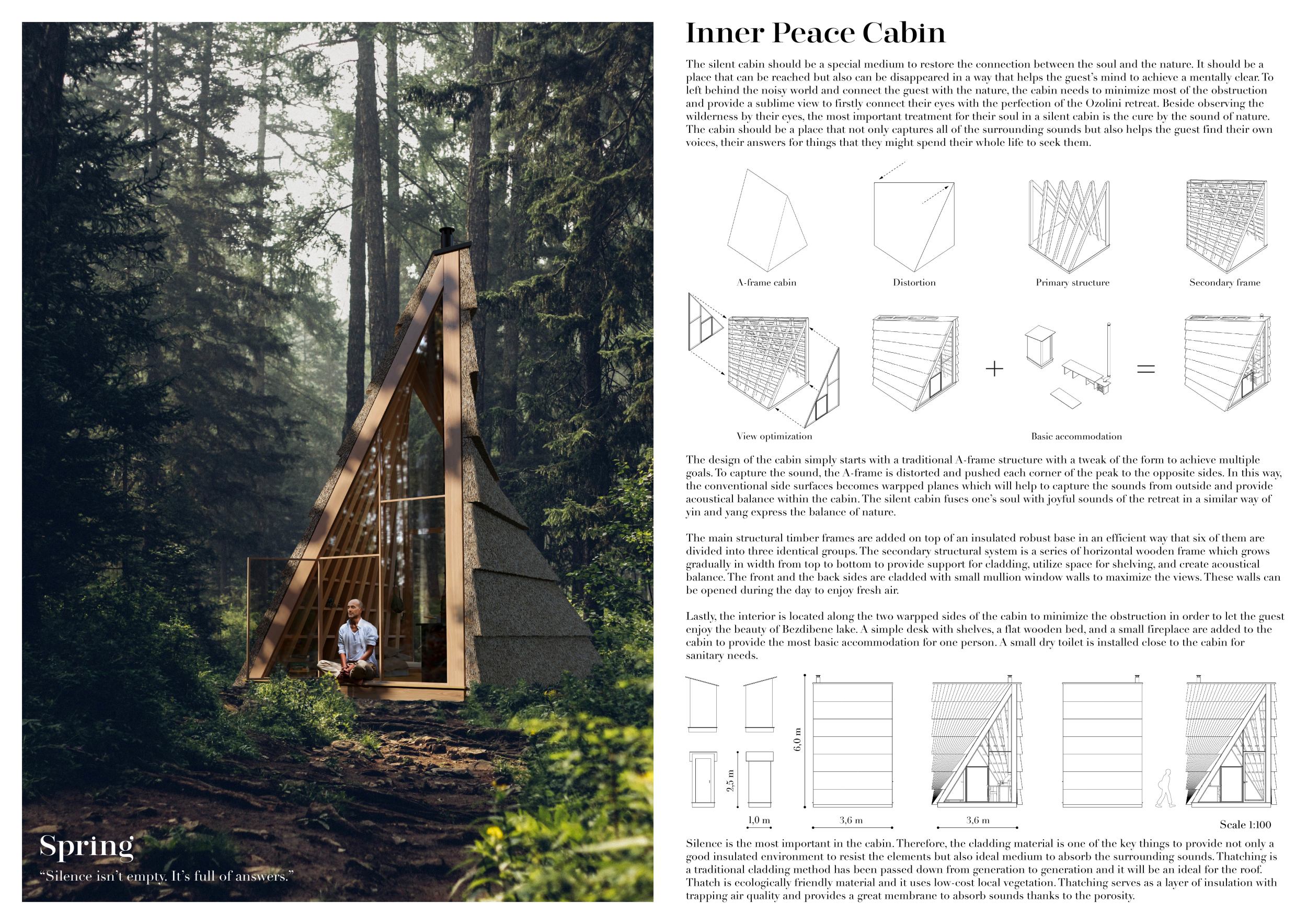 Architecture project // Warped a-Frame Cabin Enveloping Nature with ...